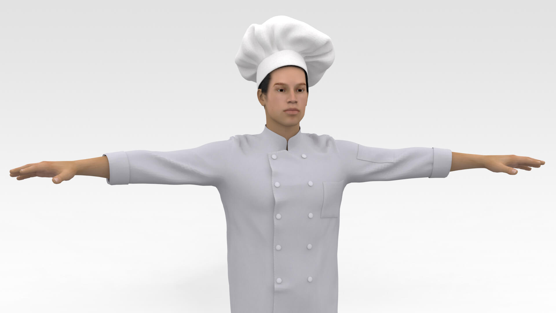 Chef - Male Restaurant Chef 3D Model by Trish
