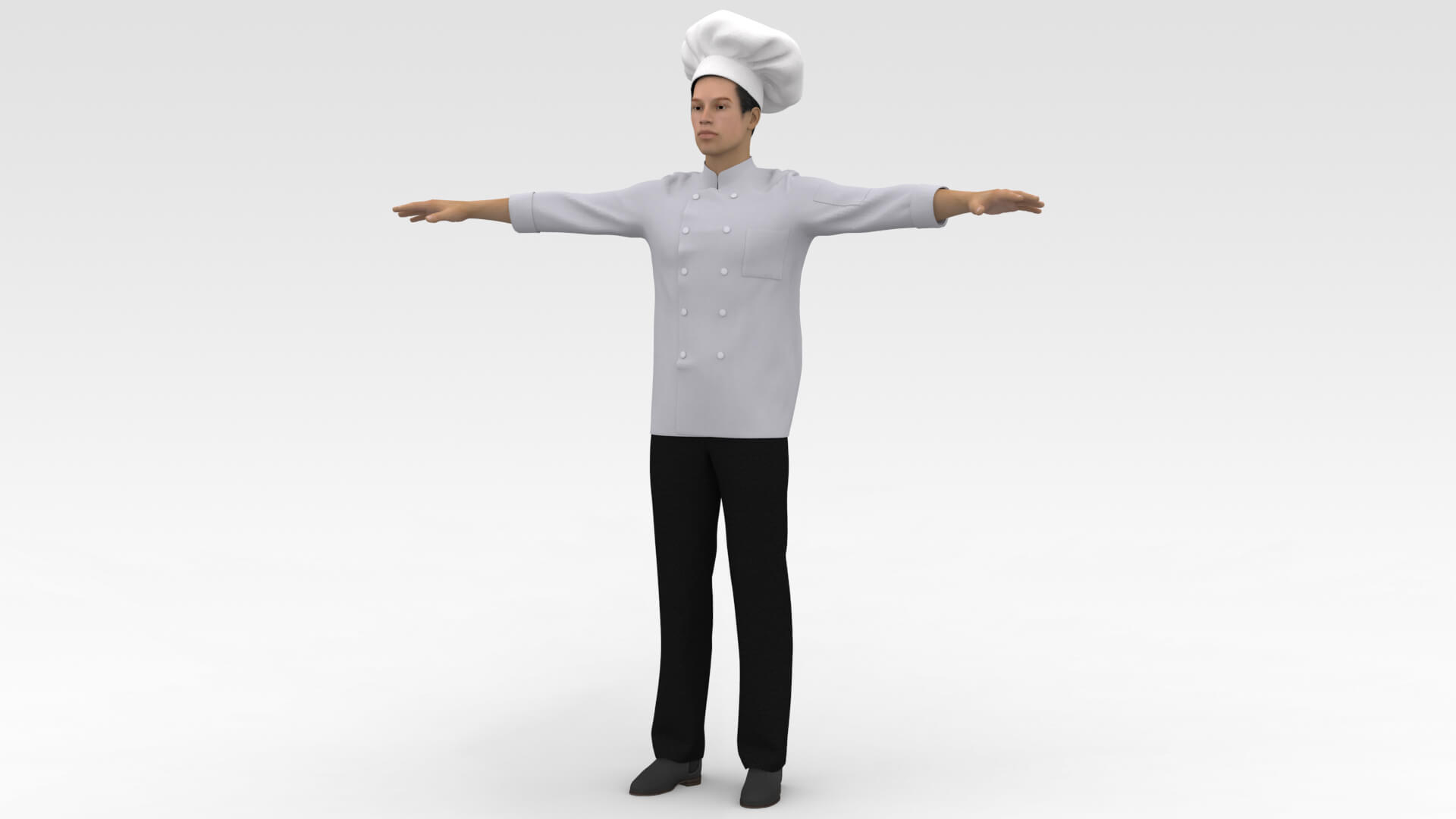 Chef - Male Restaurant Chef 3D Model by Trish