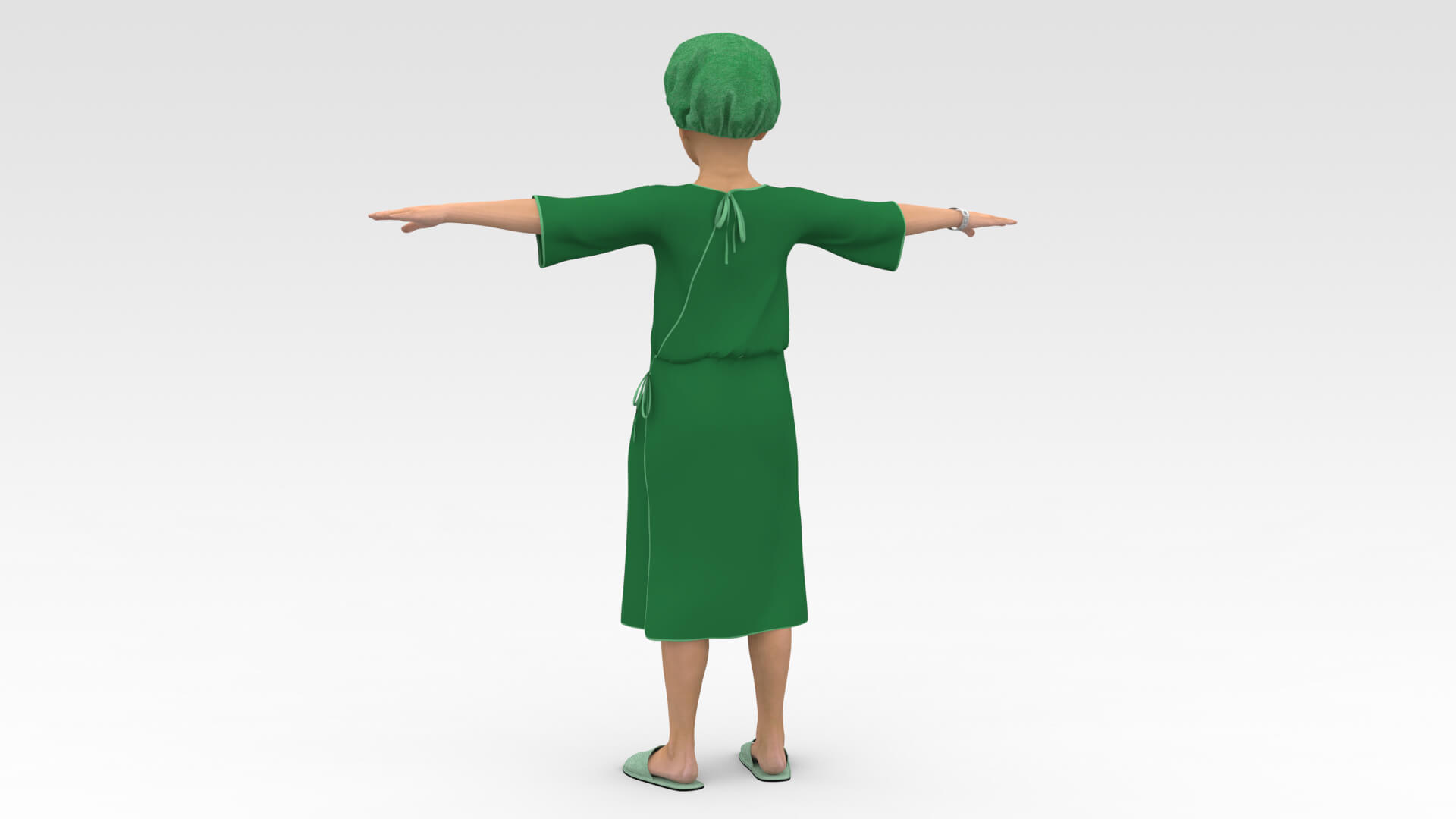 Child Patient With Green Gown - 3D Model by Trish