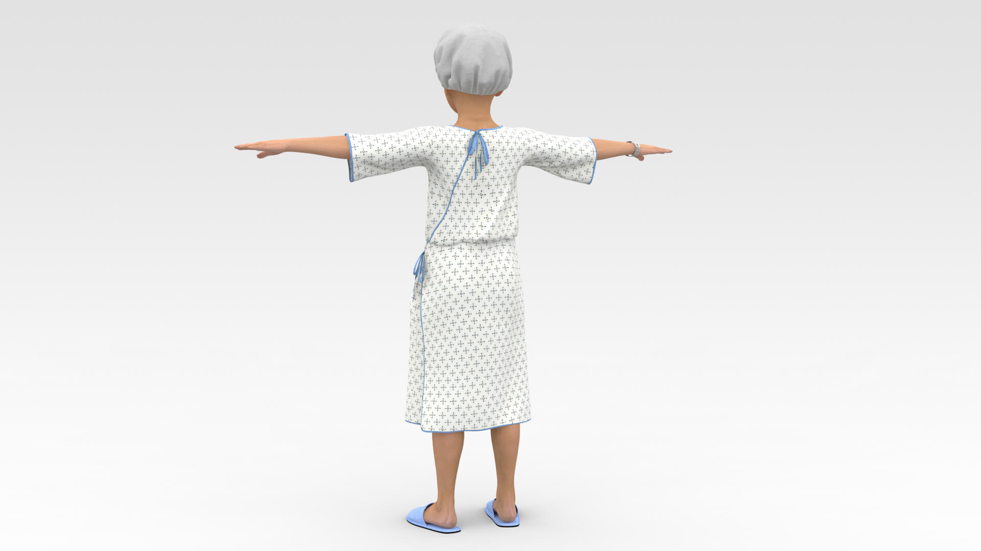 Child Patient With White Gown - 3D Model by Trish