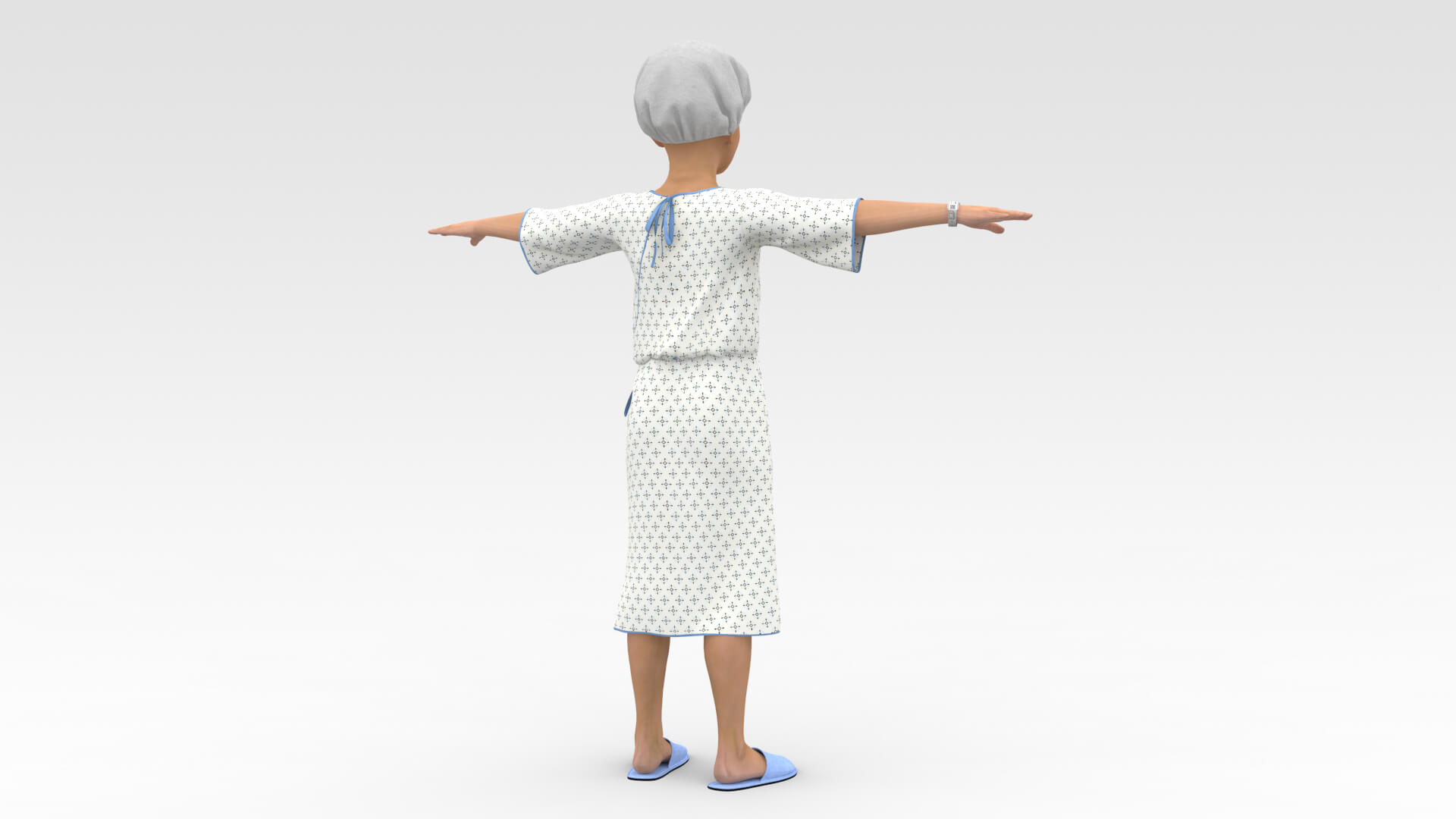 Child Patient With White Gown - 3D Model by Trish
