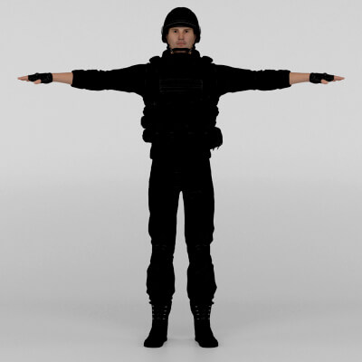 Commando - Soldier 3D Model by Trish