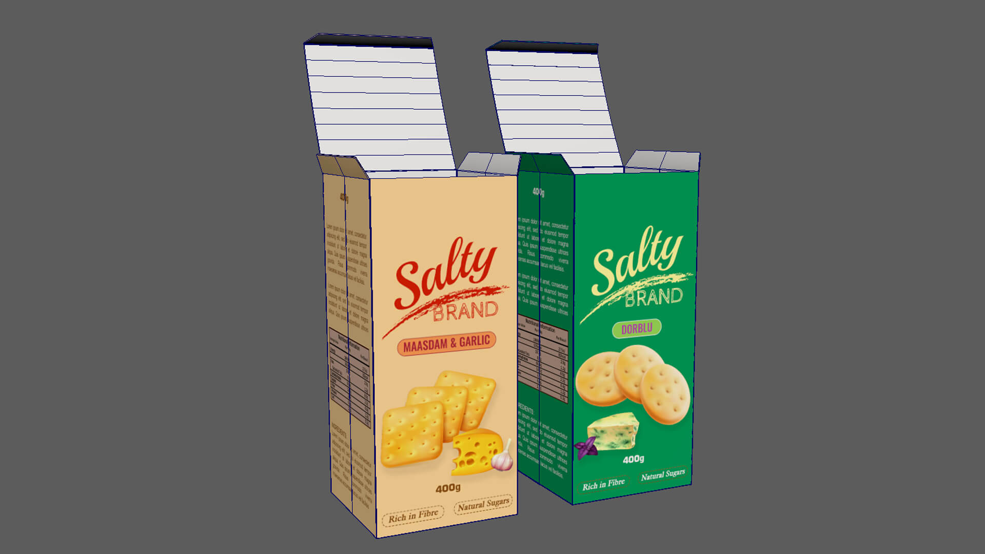 Cookies Box - Snacks 3D Model by Trish