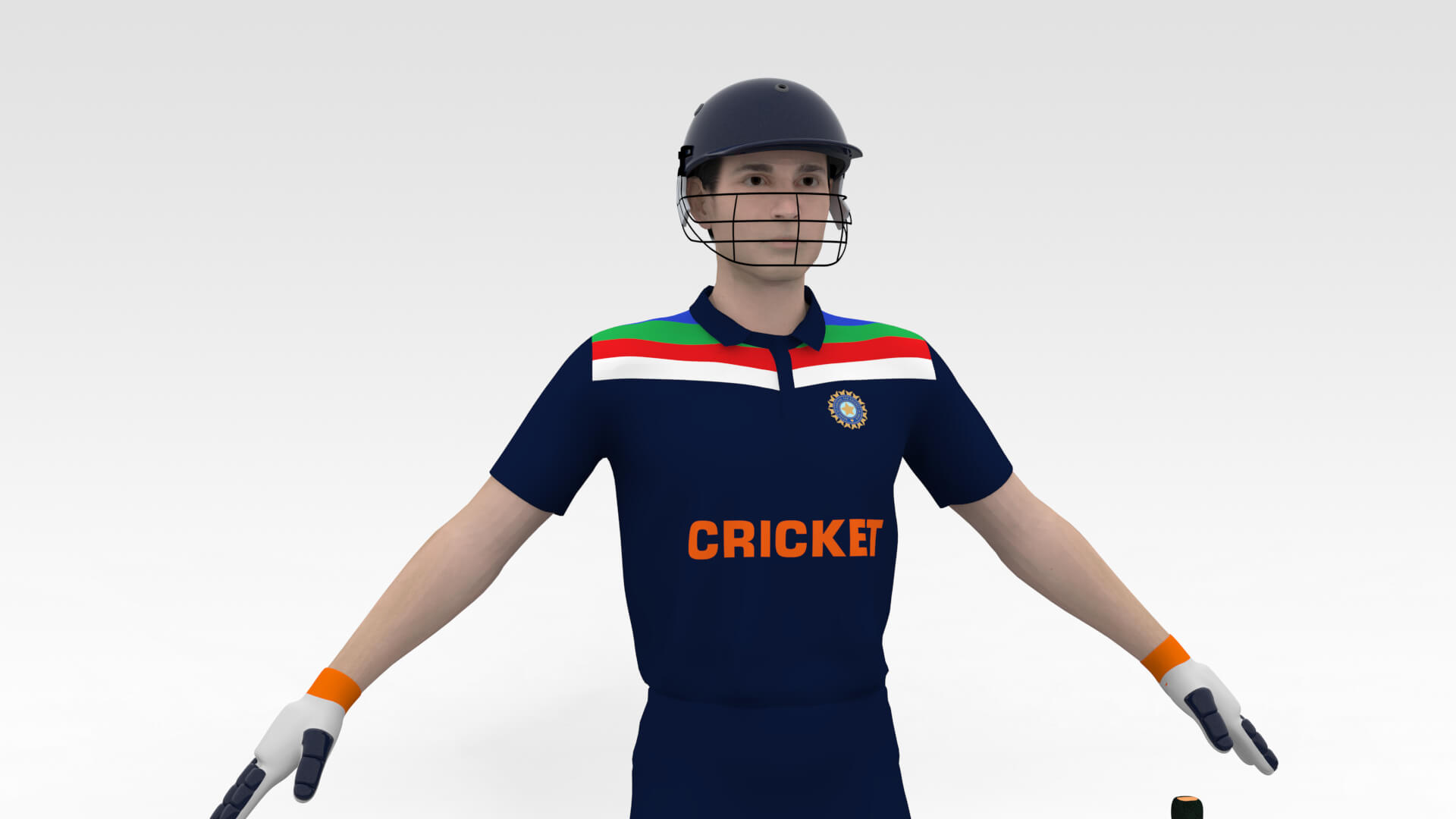 Cricket Batsman V1 - 3D Model by Trish