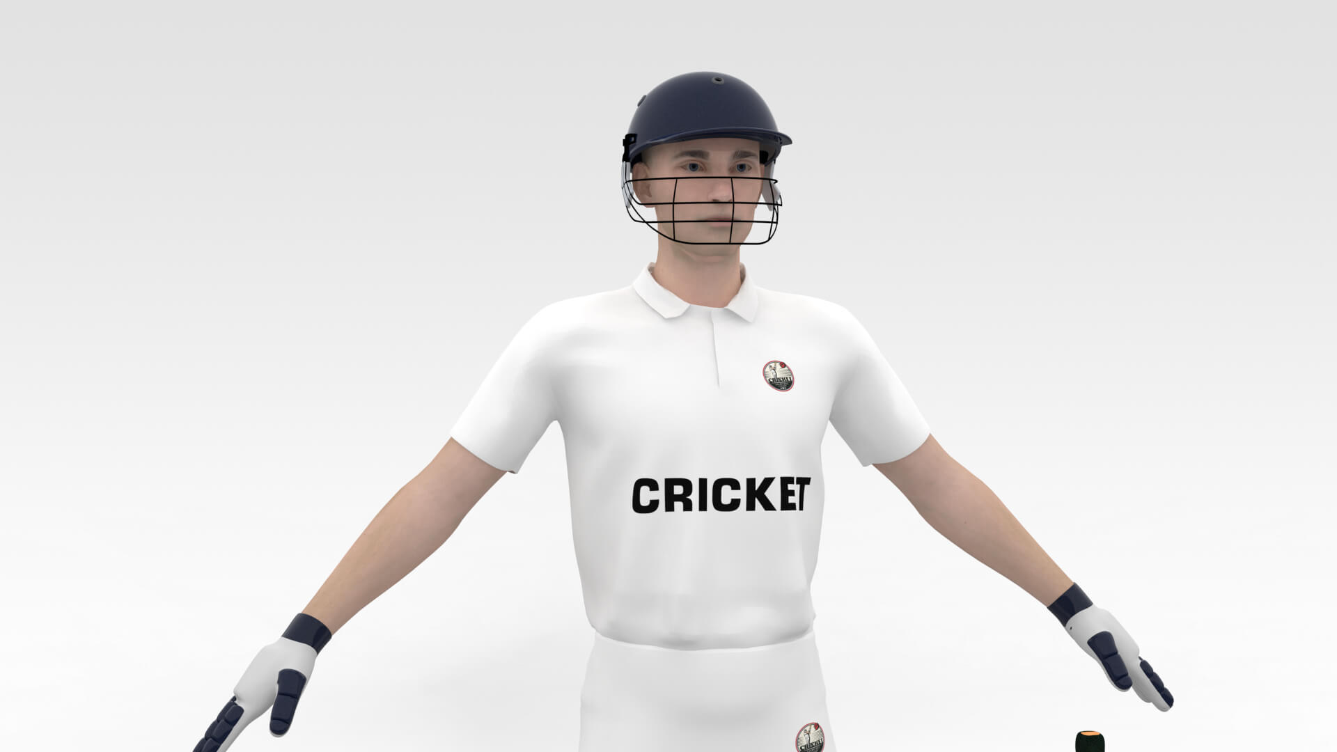 Cricket Batsman V2 - 3D Model by Trish