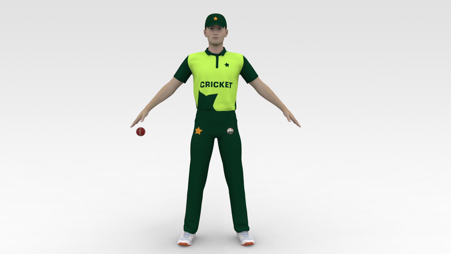 Cricket Bowler V3 - 3D Model by Trish