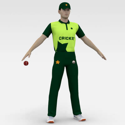 Cricket Bowler V3 - 3D Model by Trish