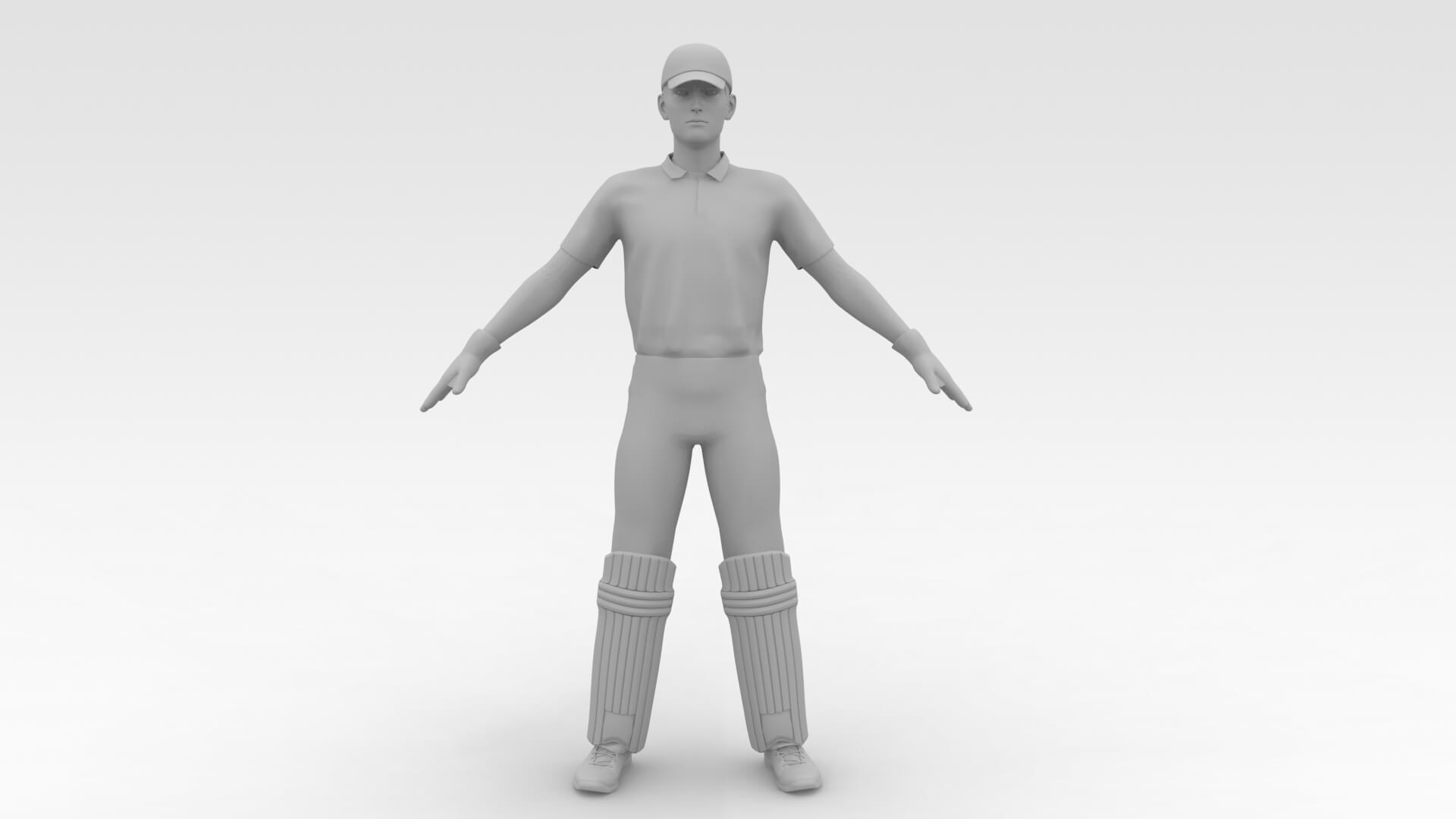 Cricket Wicket Keeper V2 - 3D Model by Trish