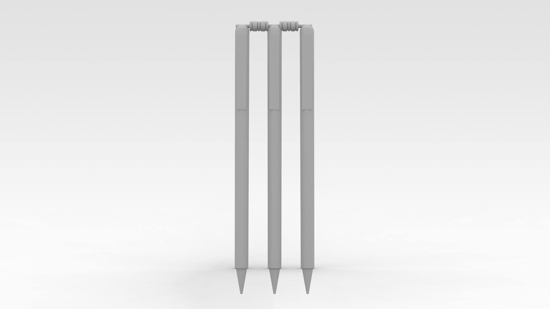 Cricket Wickets - 3D Model by Trish
