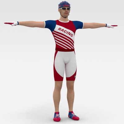 Cyclist - Bicyclist 3D Model by Trish