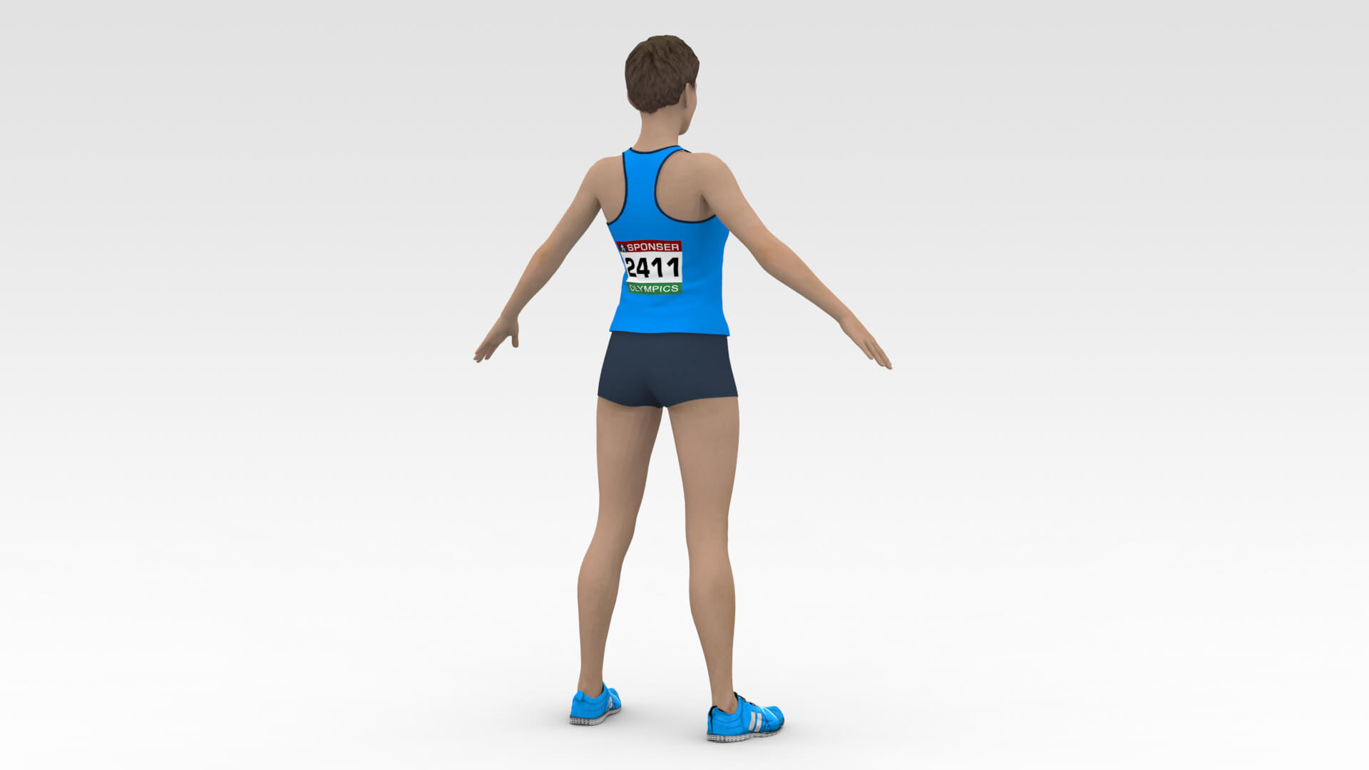 Female Athlete Runner - 3D Model by Trish