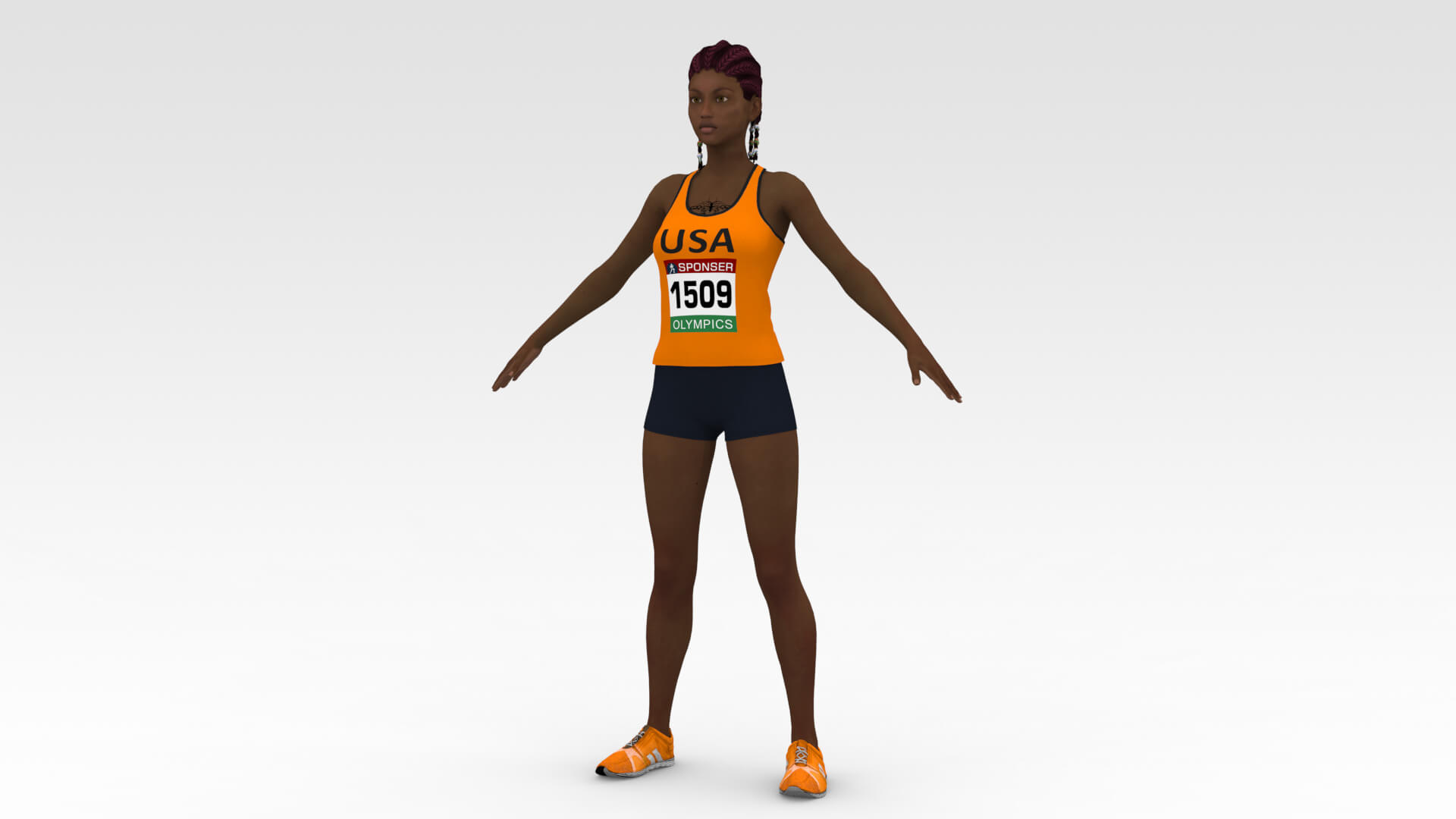 Female Athlete Runner - 3D Model by Trish