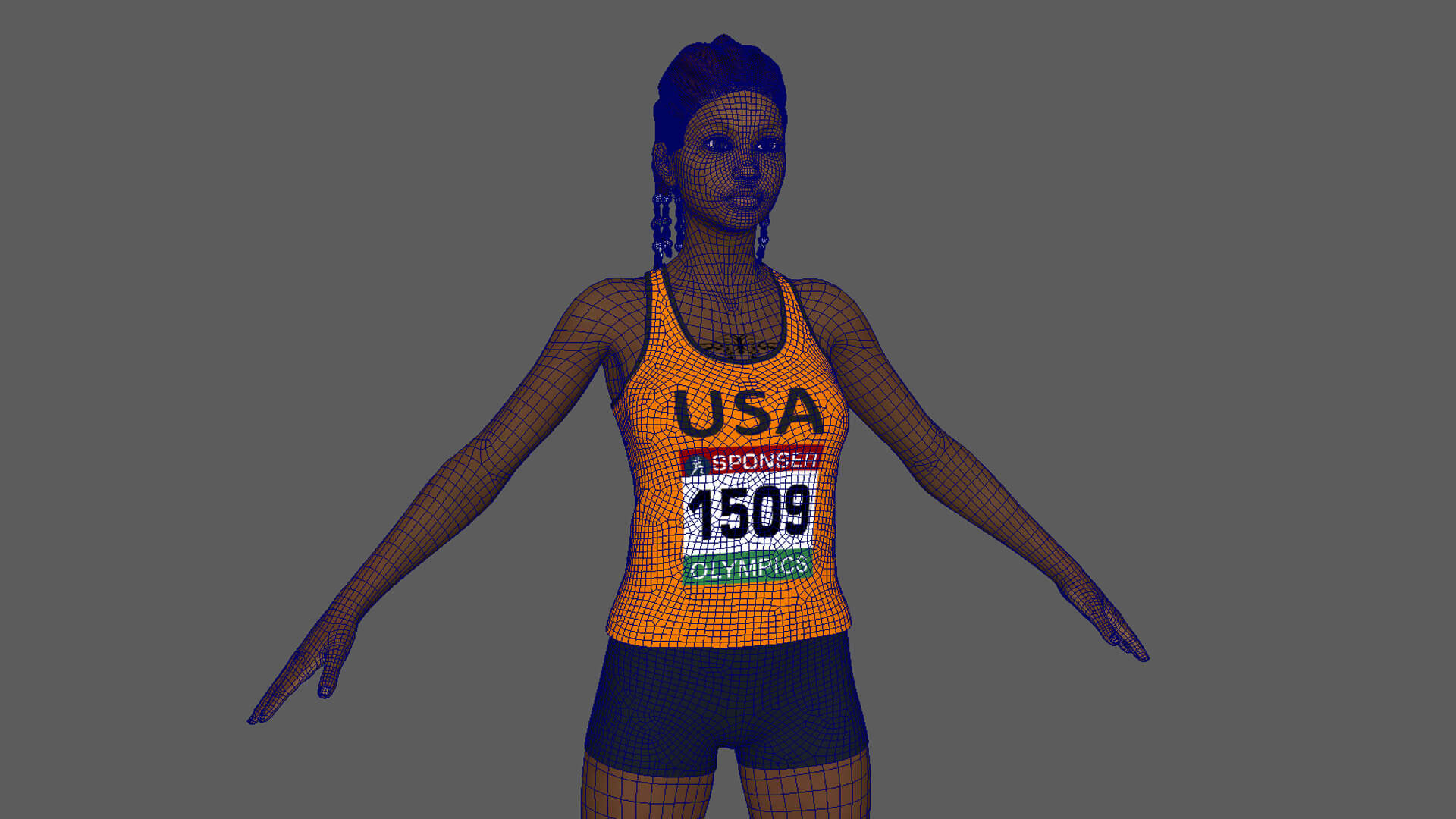 Female Athlete Runner - 3D Model by Trish