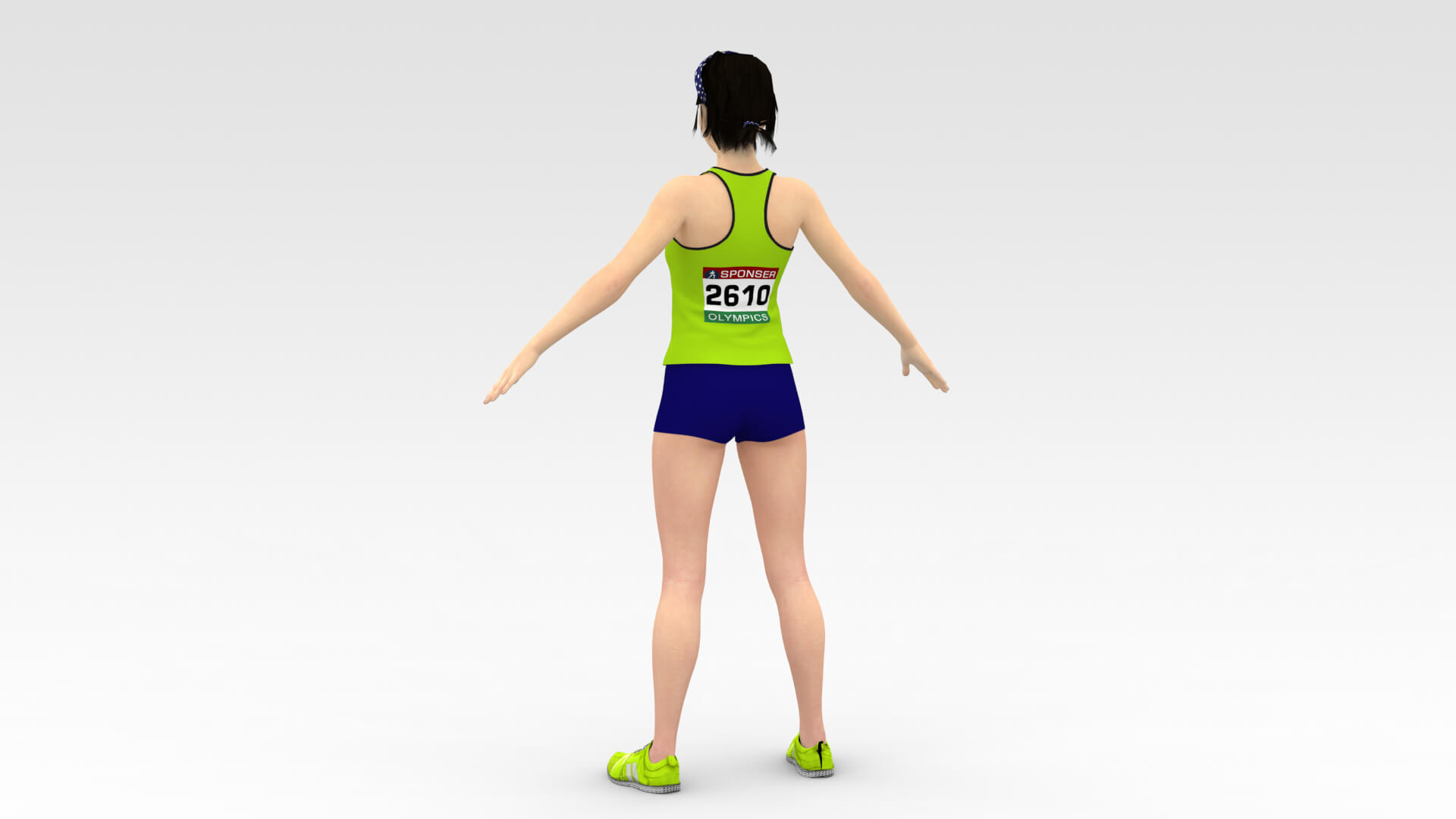 Female Athlete Runner - 3D Model by Trish