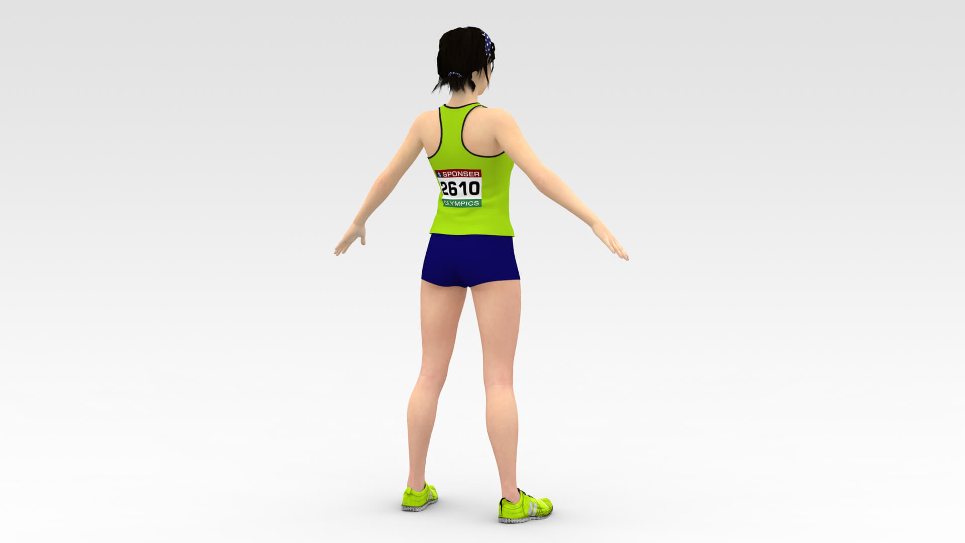 Female Athlete Runner - 3D Model by Trish