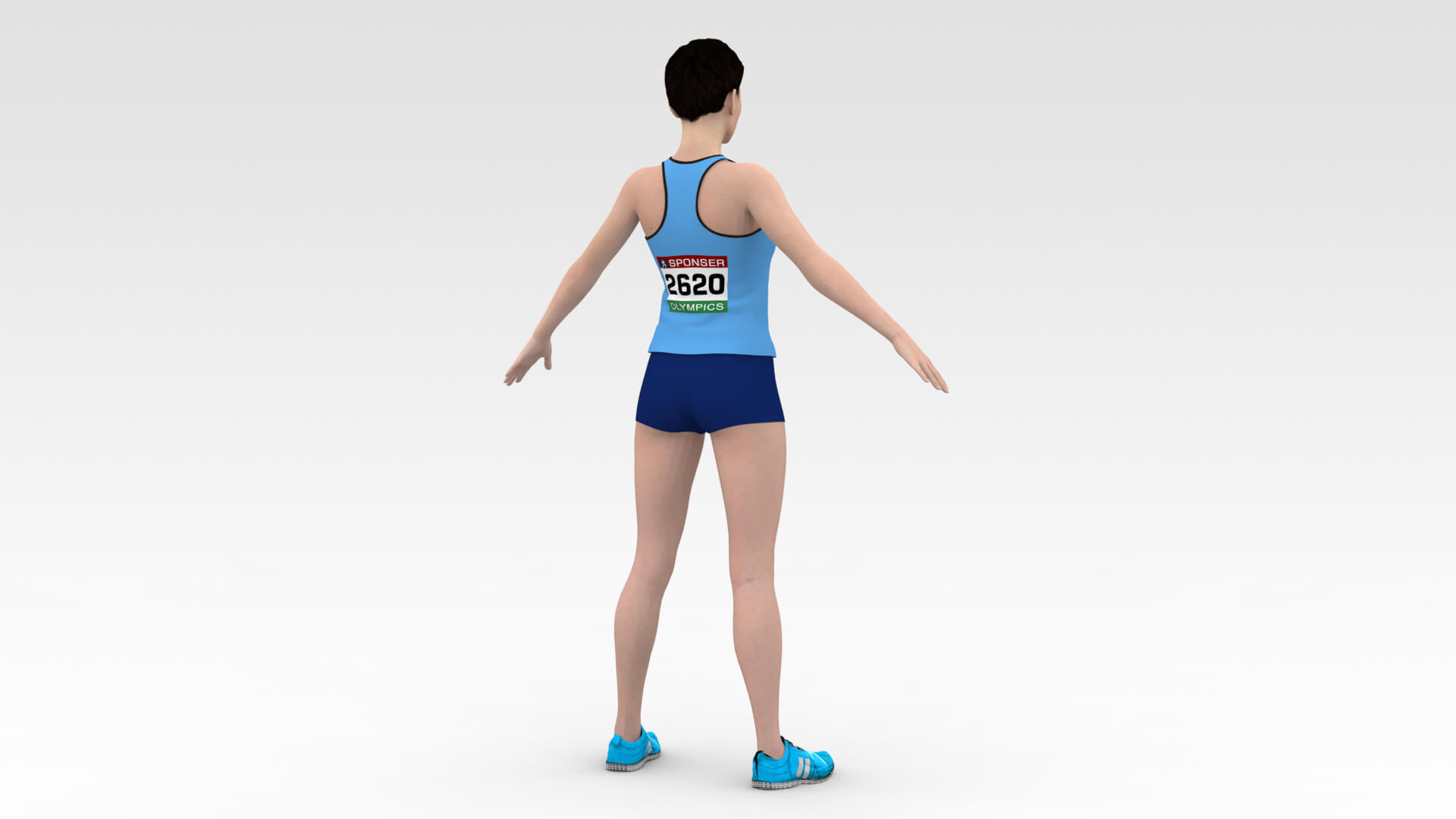 Female Athlete Runner - 3D Model by Trish