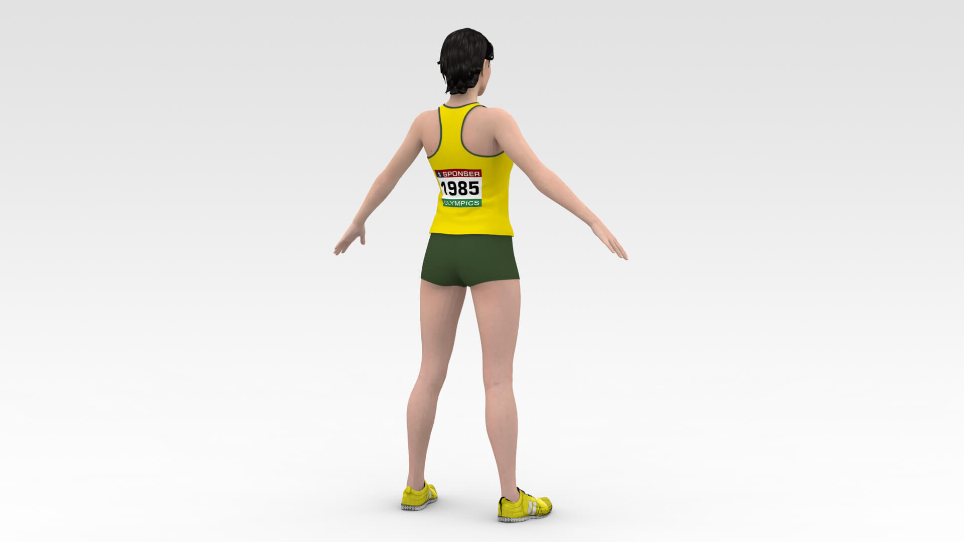 Female Athlete Runner - 3D Model by Trish