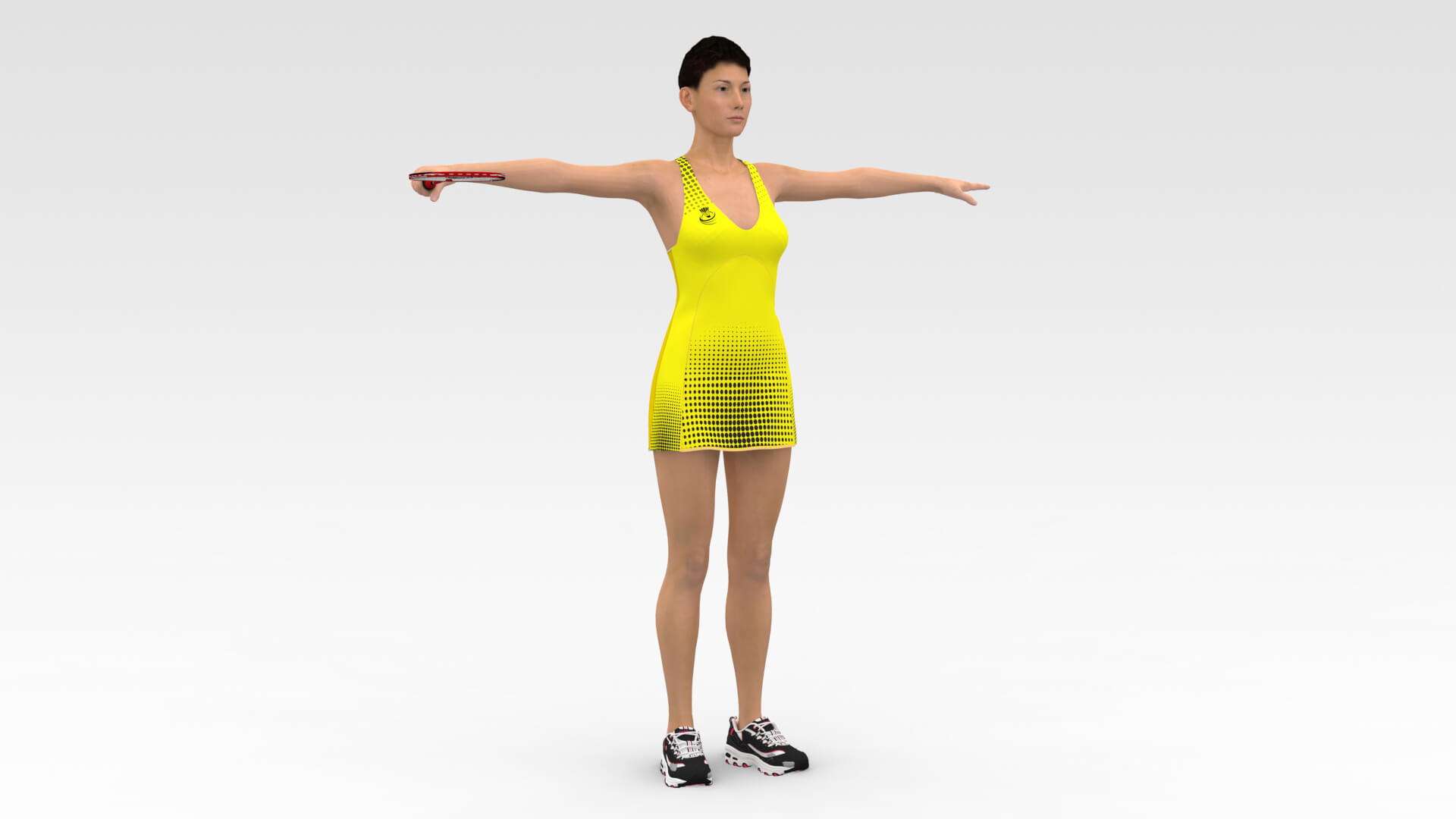 Female Badminton Player - 3D Model by Trish