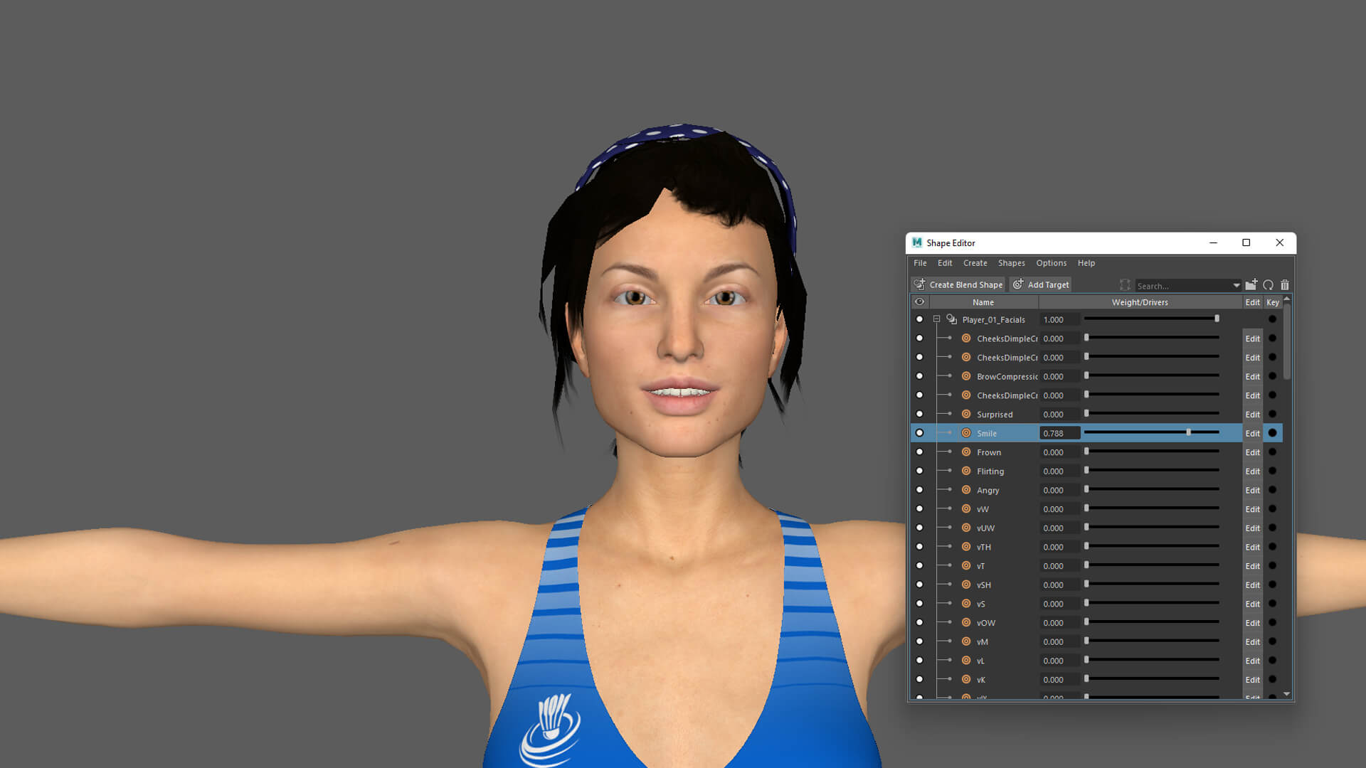 Female Badminton Player - 3D Model by Trish