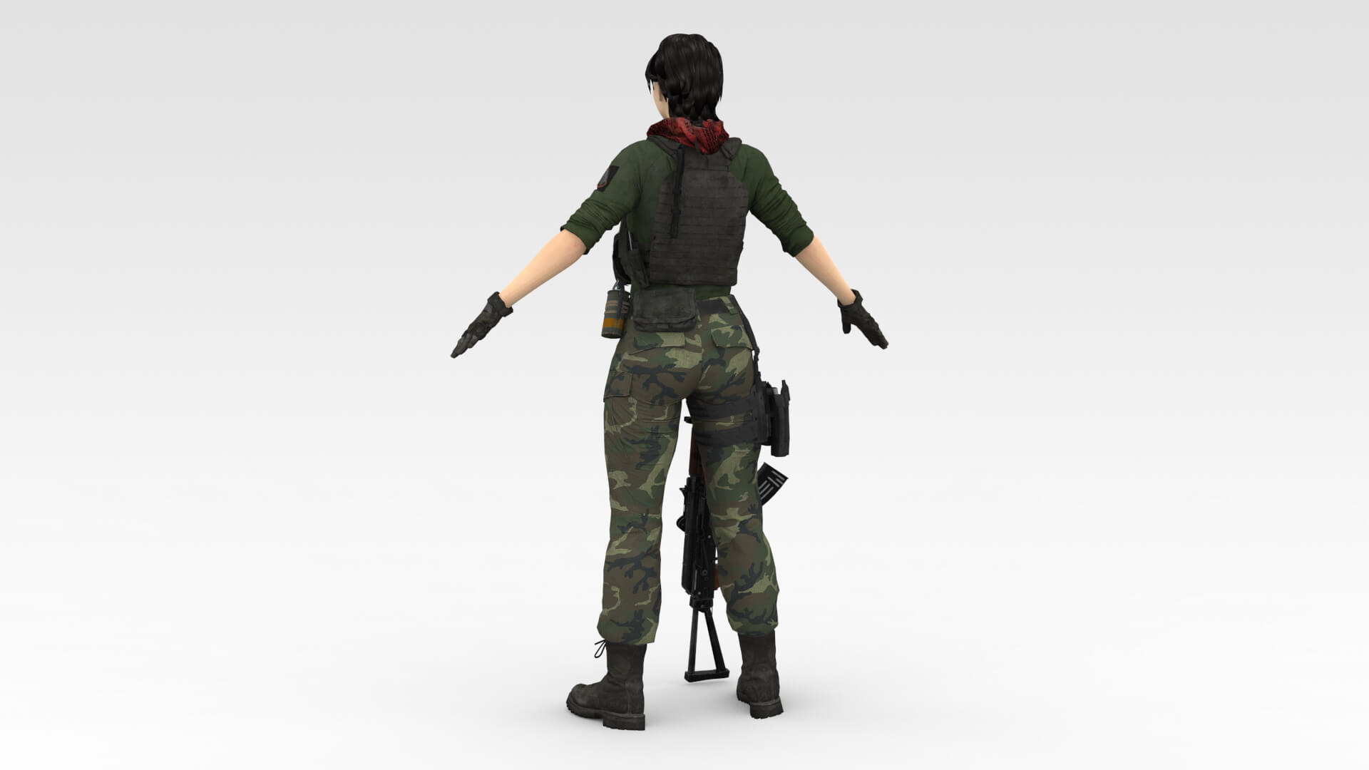 Female Soldier - 3D Model by Trish