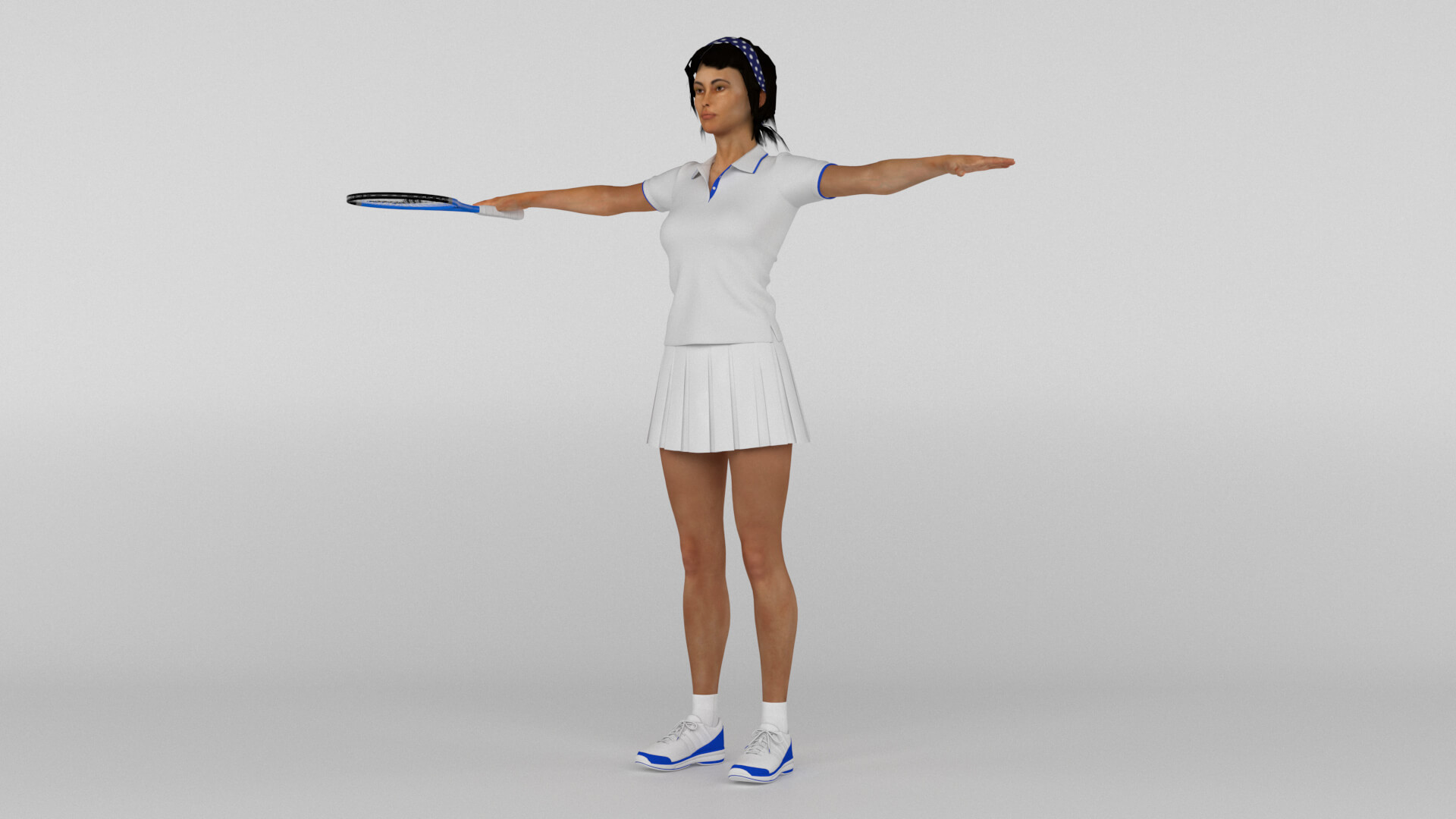 Female Tennis Player - 3D Model by Trish