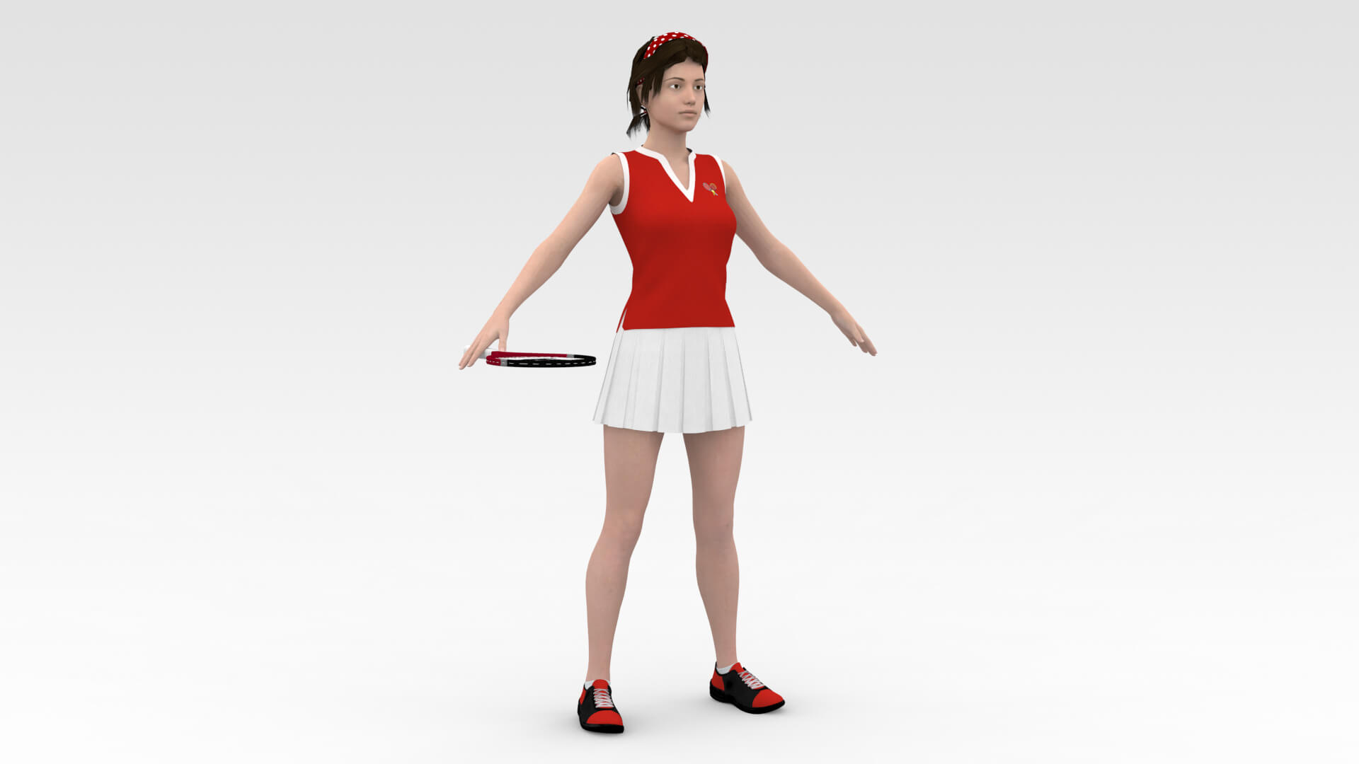 Female Tennis Player - 3D Model by Trish