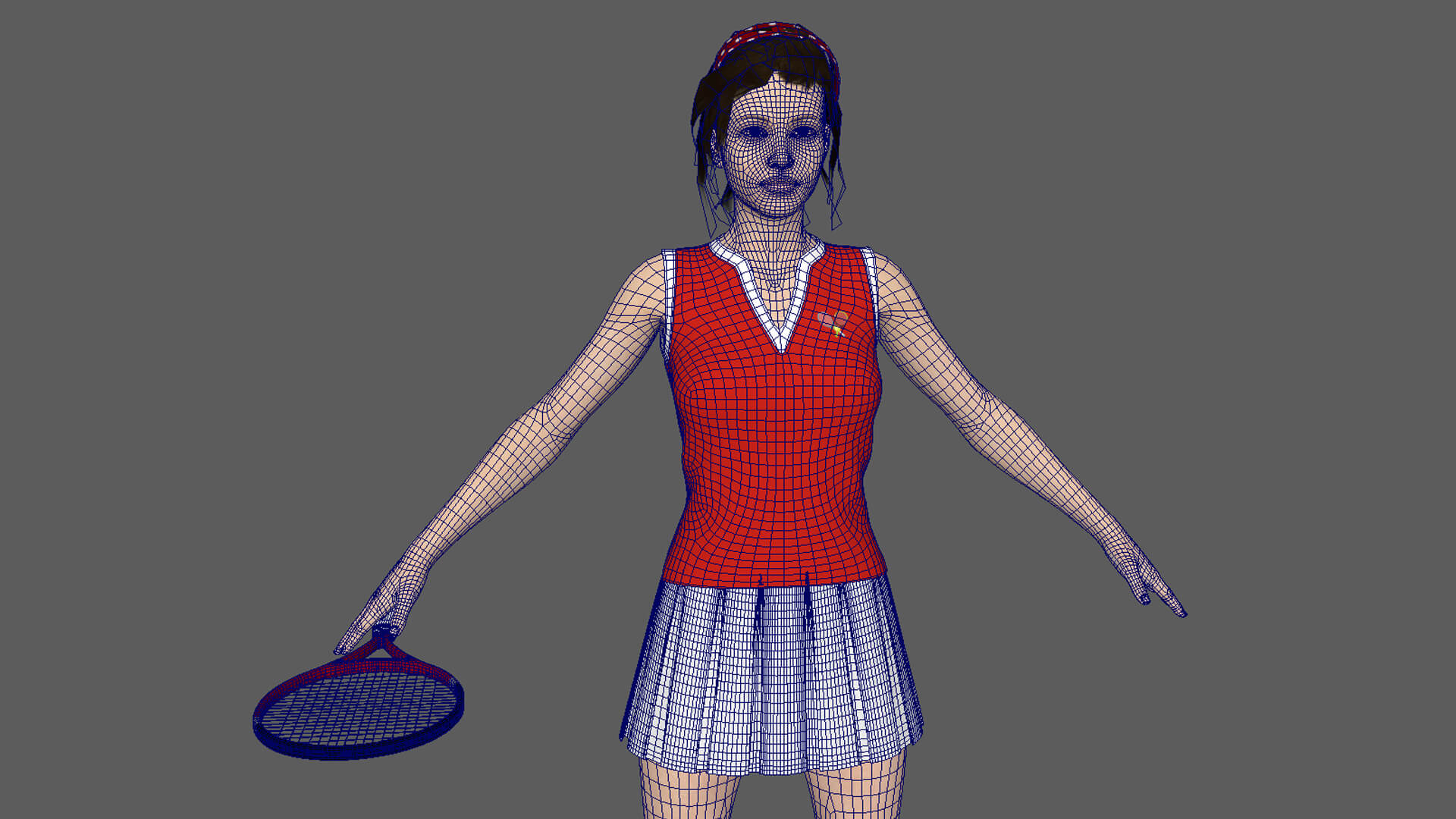 Female Tennis Player - 3D Model by Trish
