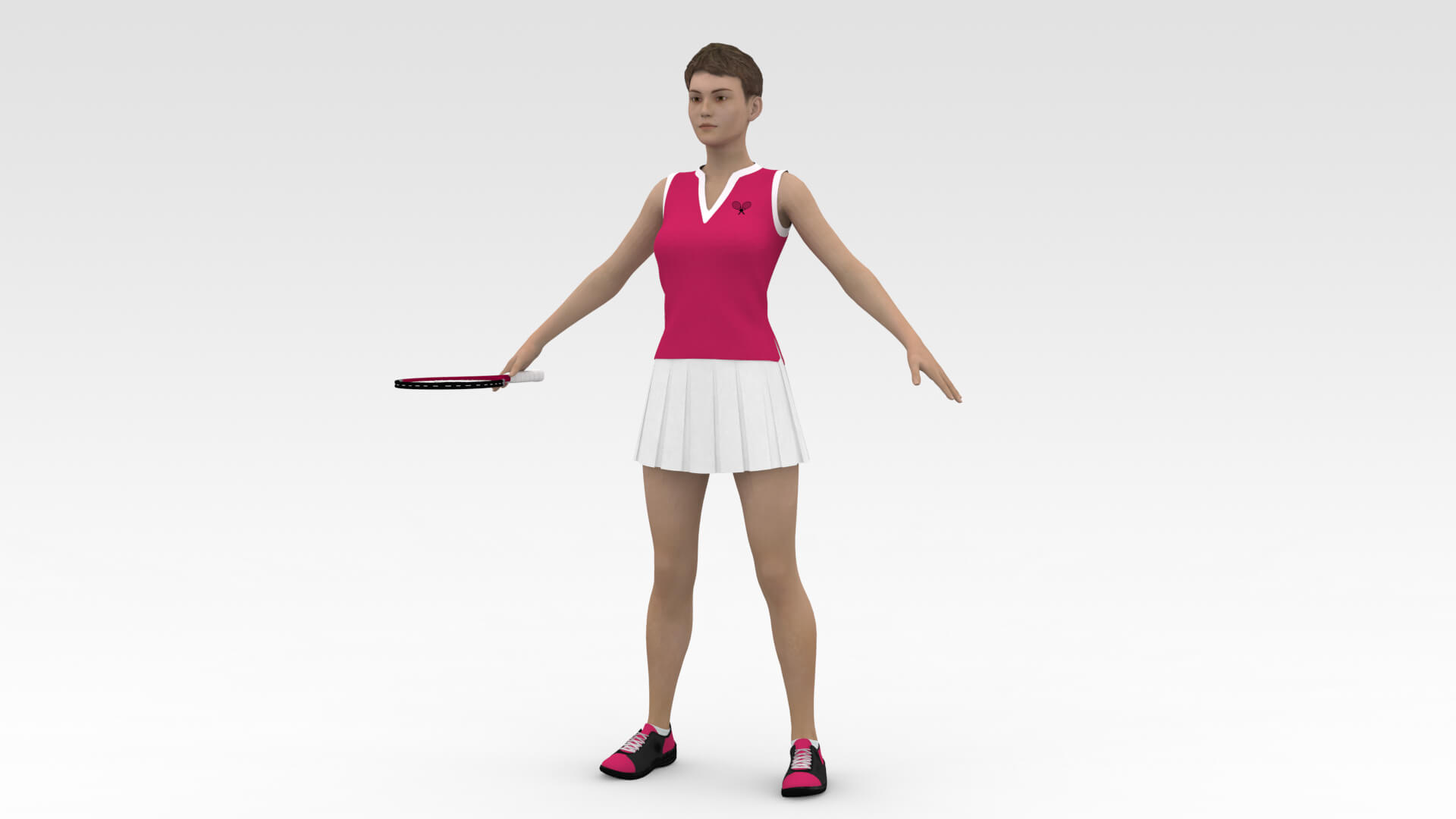 Female Tennis Player - 3D Model by Trish