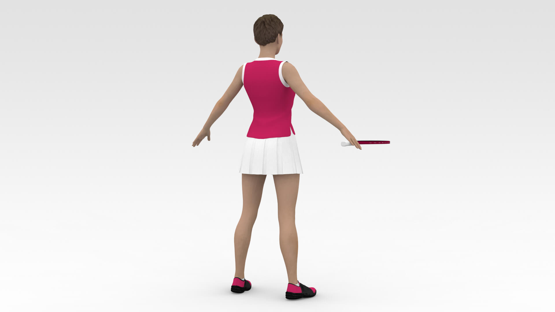 Female Tennis Player - 3D Model by Trish