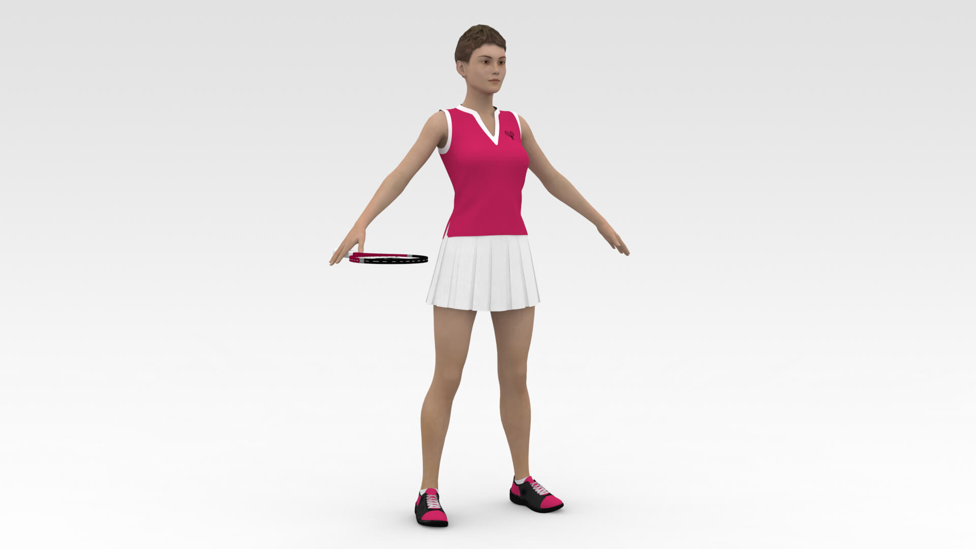 Female Tennis Player - 3D Model by Trish