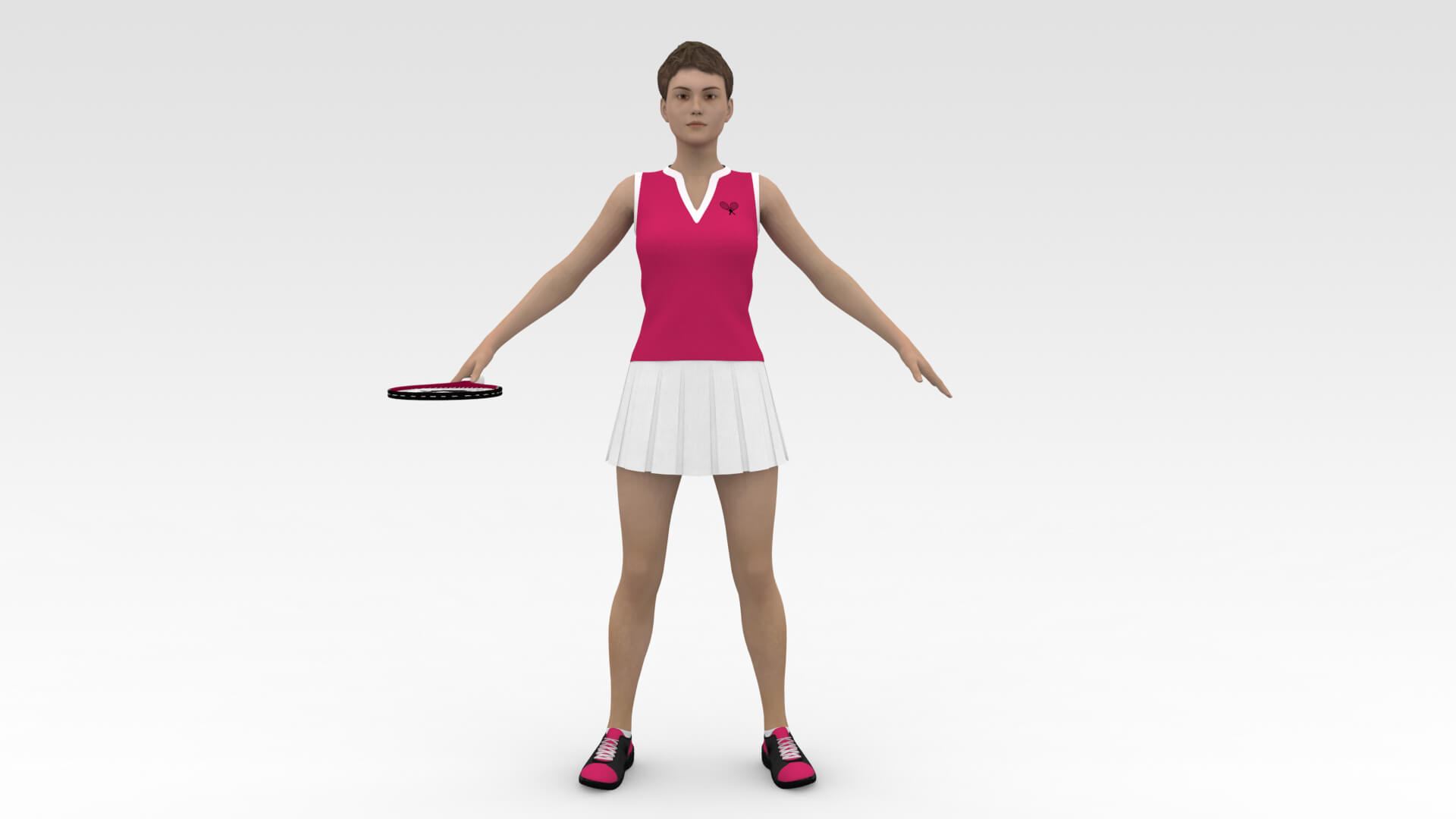 Female Tennis Player - 3D Model by Trish