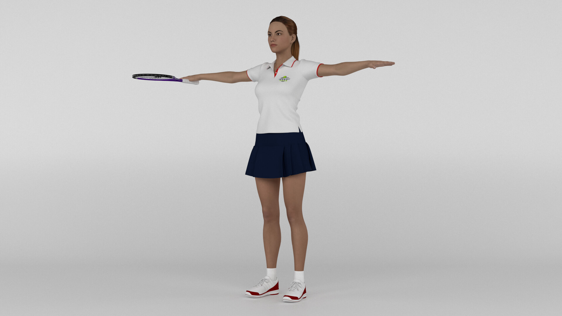 Female Tennis Player - 3D Model by Trish