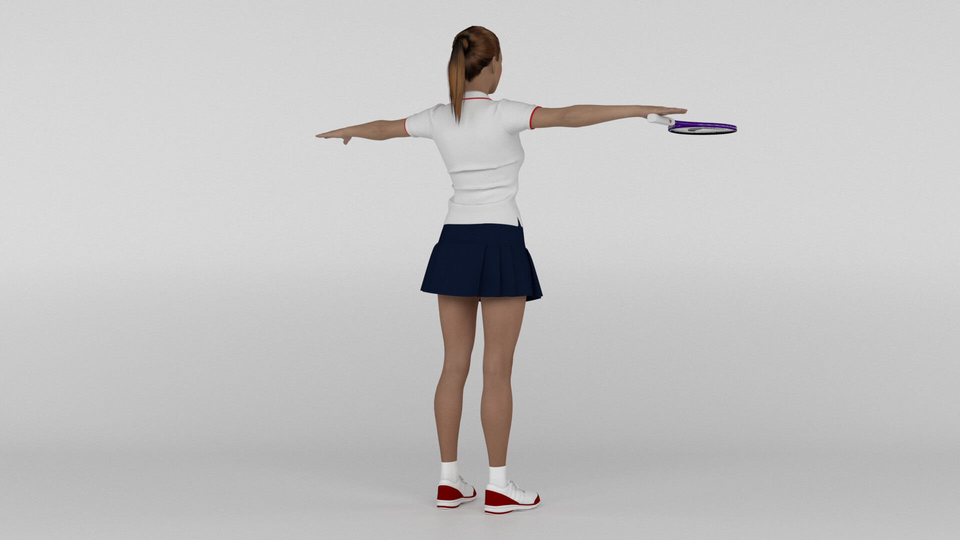 Female Tennis Player - 3D Model by Trish
