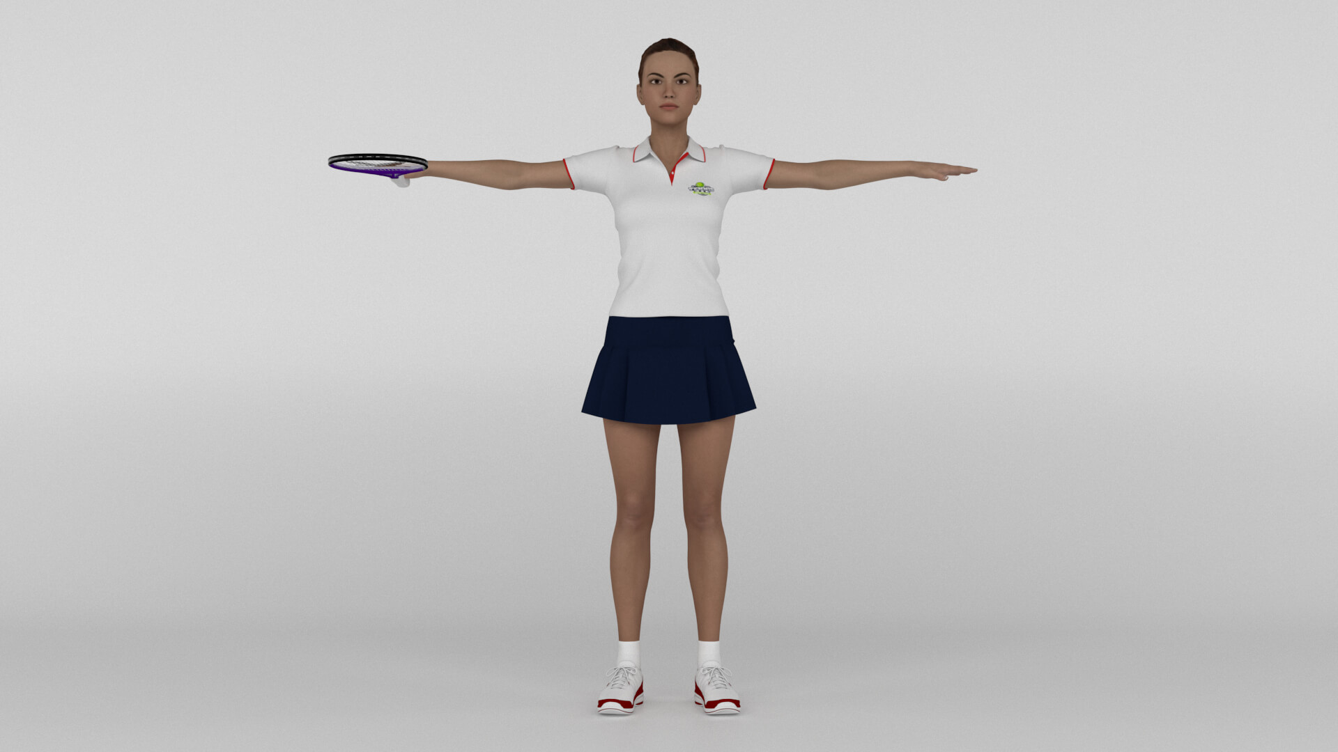 Female Tennis Player - 3D Model by Trish