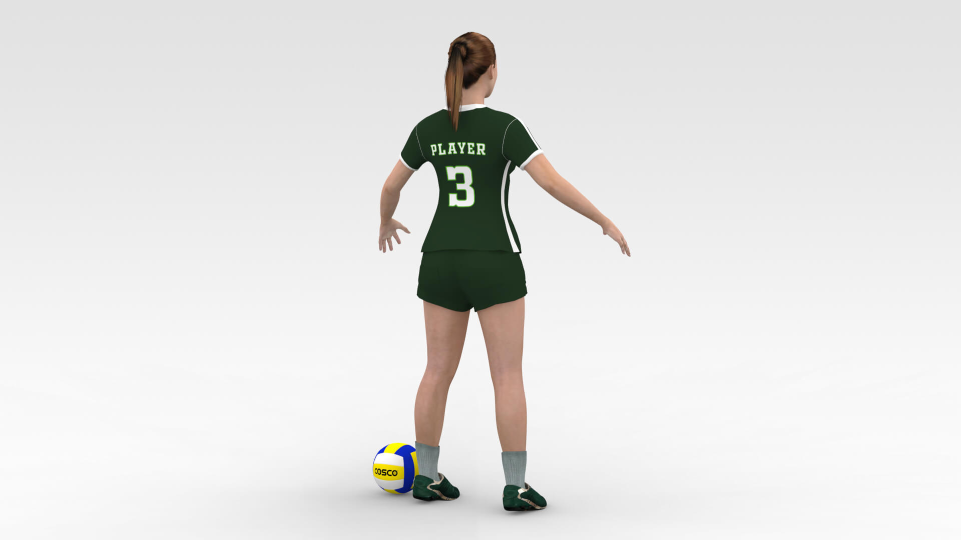 Female Volleyball Player - 3D Model by Trish