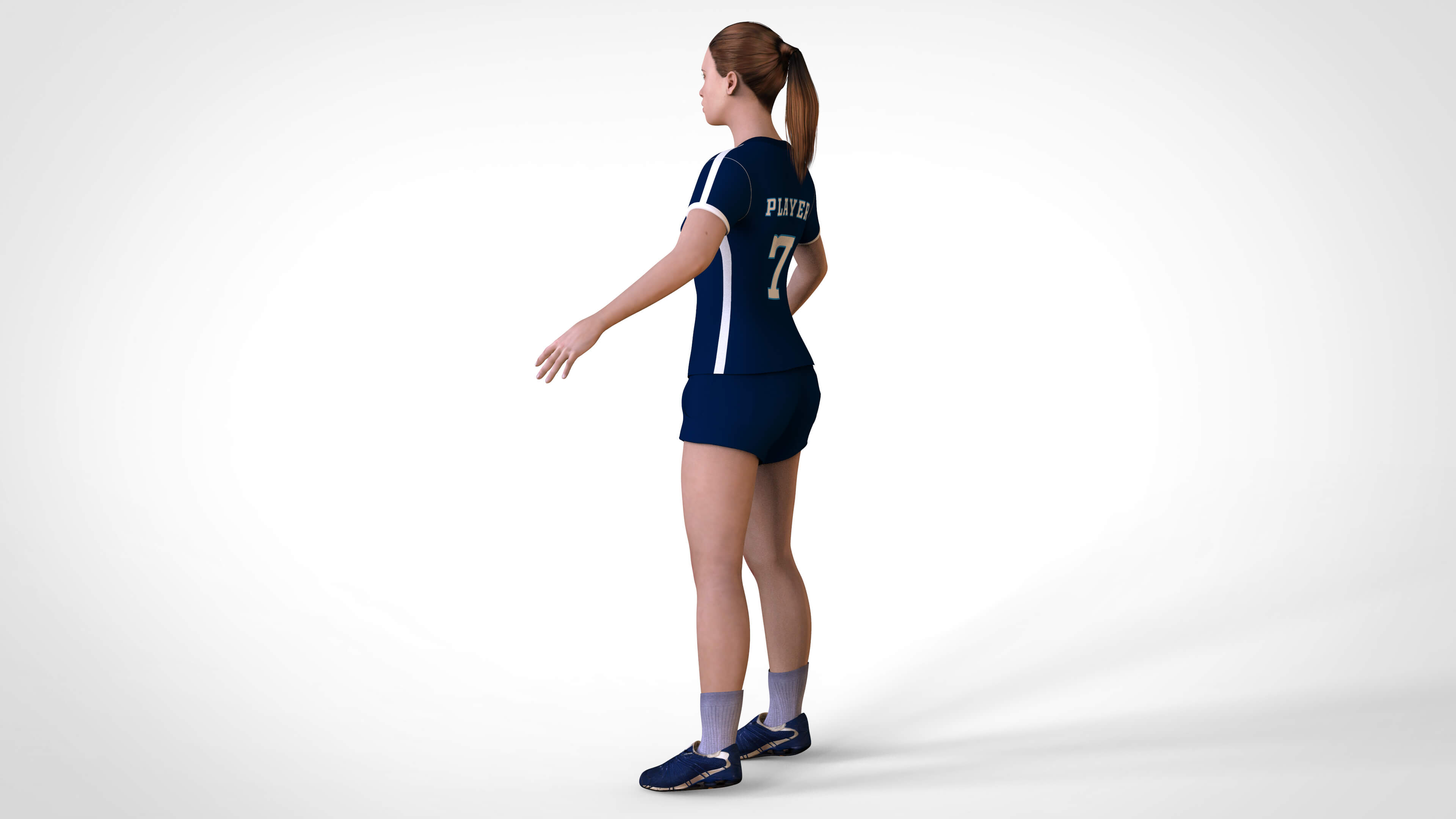 Female Volleyball Player - 3D Model by Trish