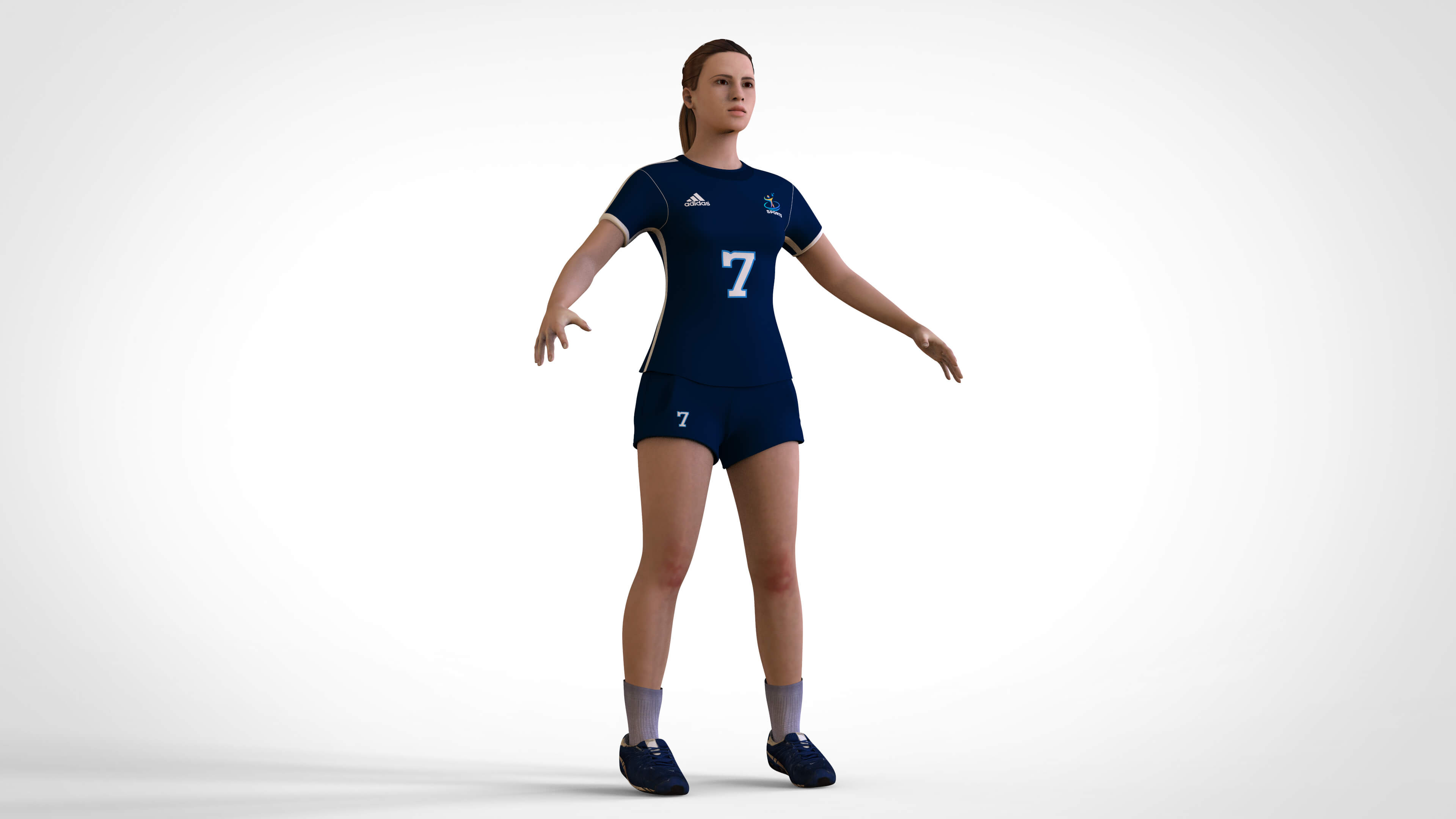 Female Volleyball Player - 3D Model by Trish