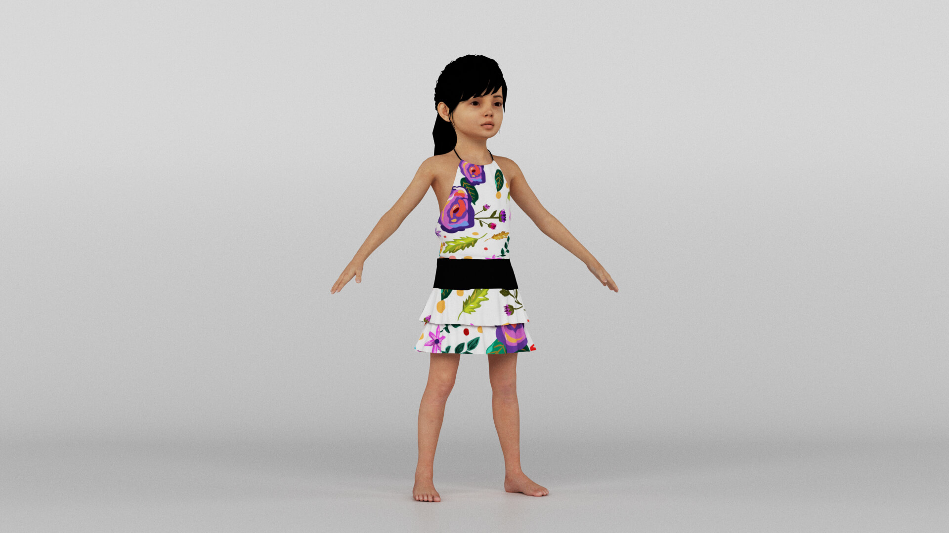 Girl Child - Character 3D Model by Trish