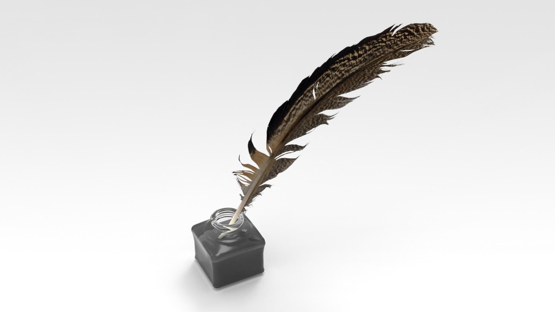 Inkwell - Calligraphy 3D Model by Trish