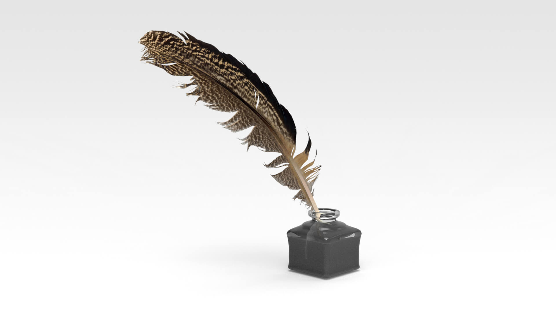 Inkwell - Calligraphy 3D Model by Trish