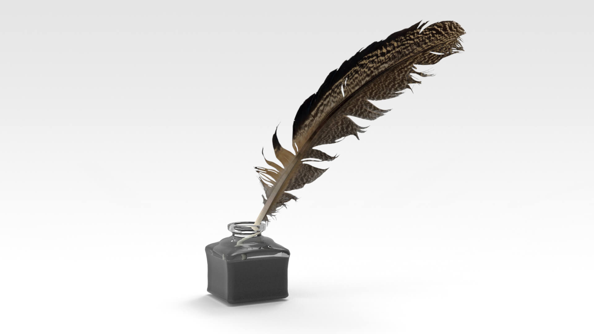 Inkwell - Calligraphy 3D Model by Trish