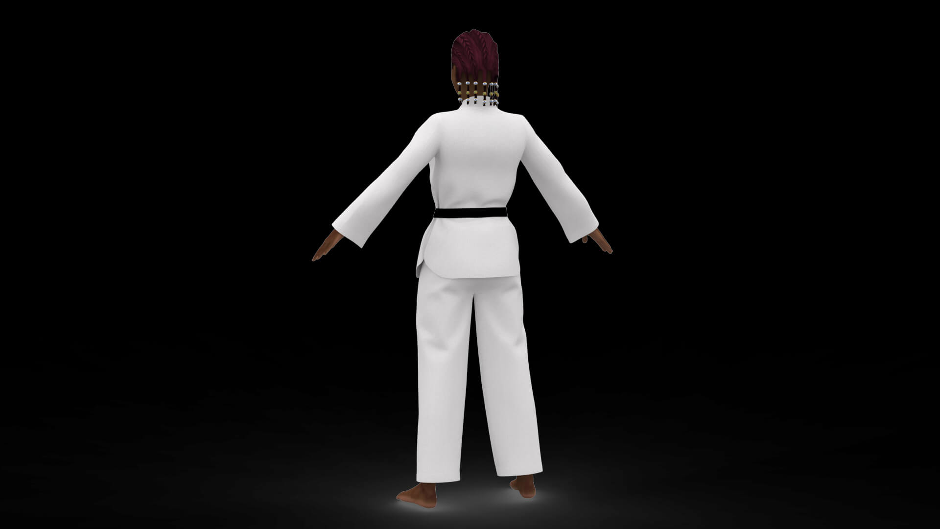 Karate Fighter - Female 3D Model by Trish