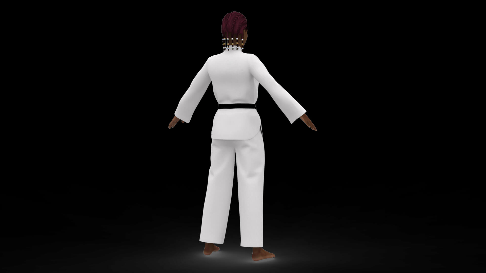 Karate Fighter - Female 3D Model by Trish