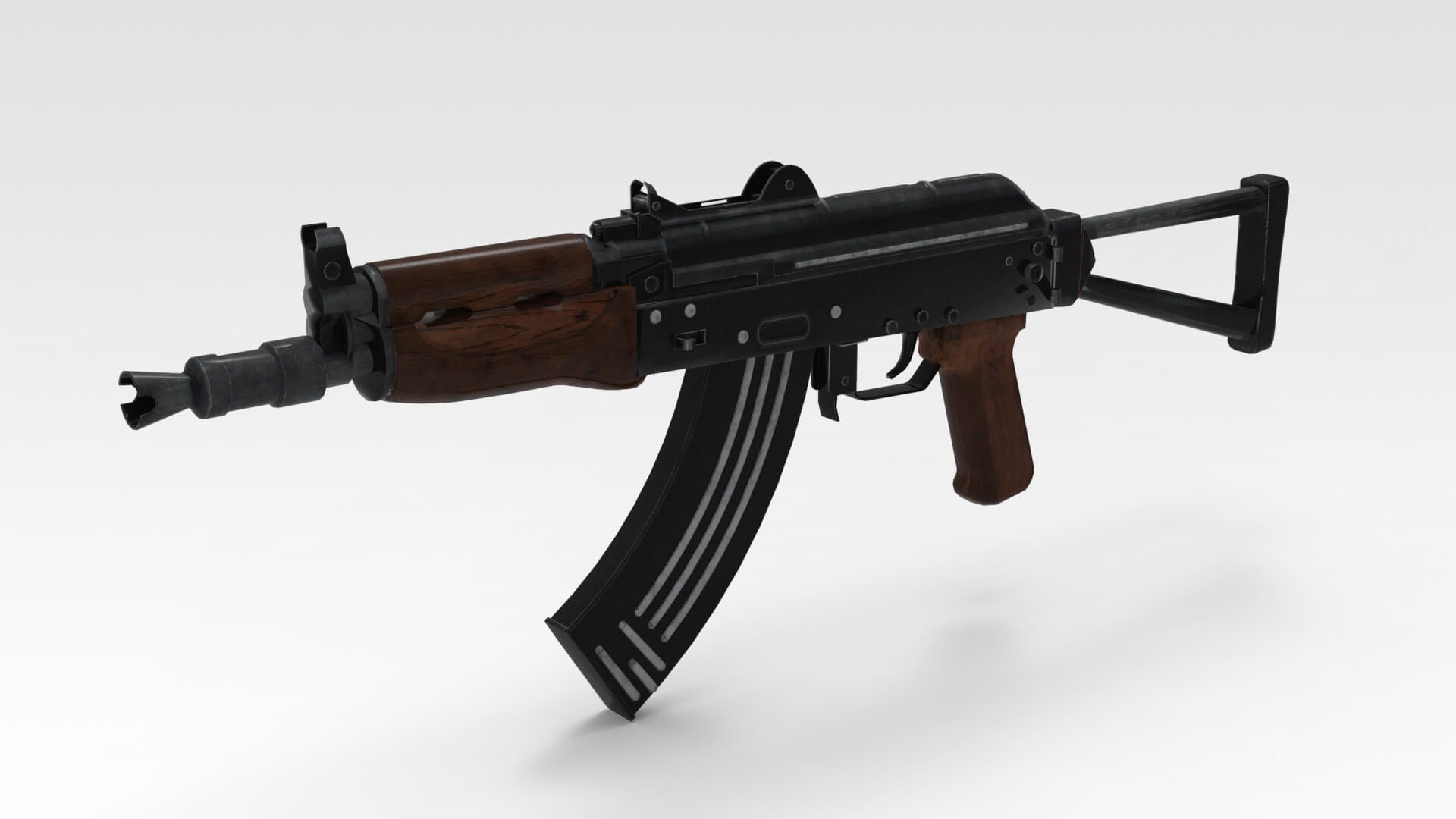 Machine Gun AK47 - 3D Model by Trish