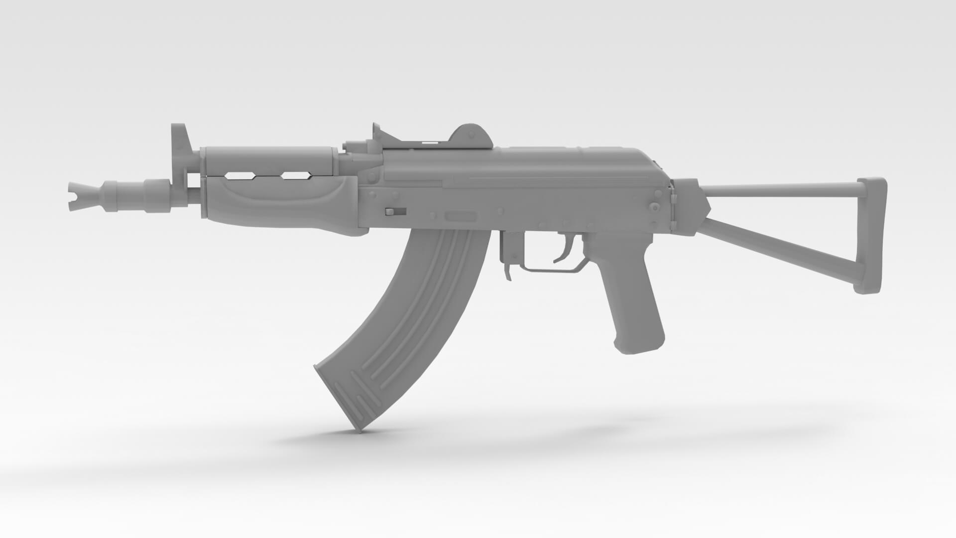 Machine Gun AK47 - 3D Model by Trish