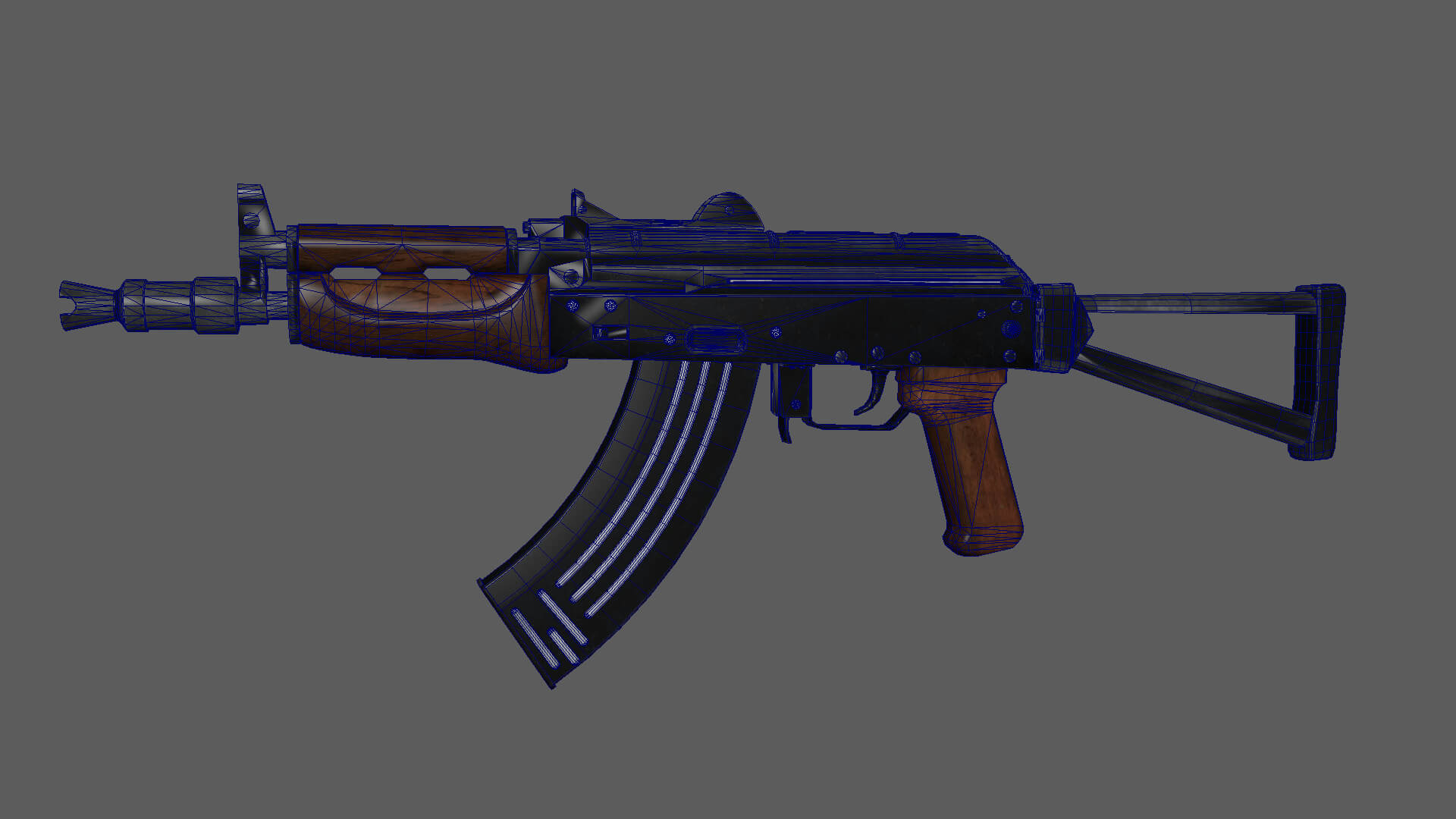 Machine Gun AK47 - 3D Model by Trish