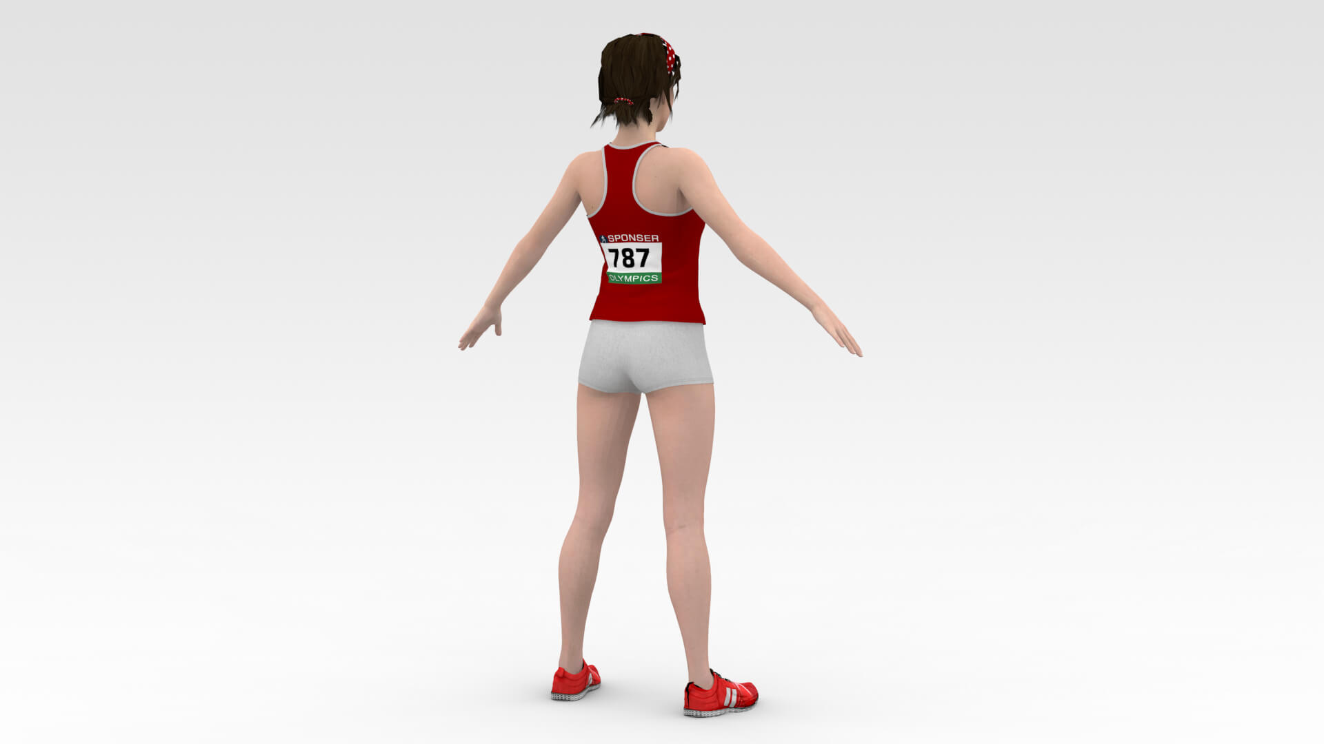 Female Athlete Runner - 3D Model by Trish
