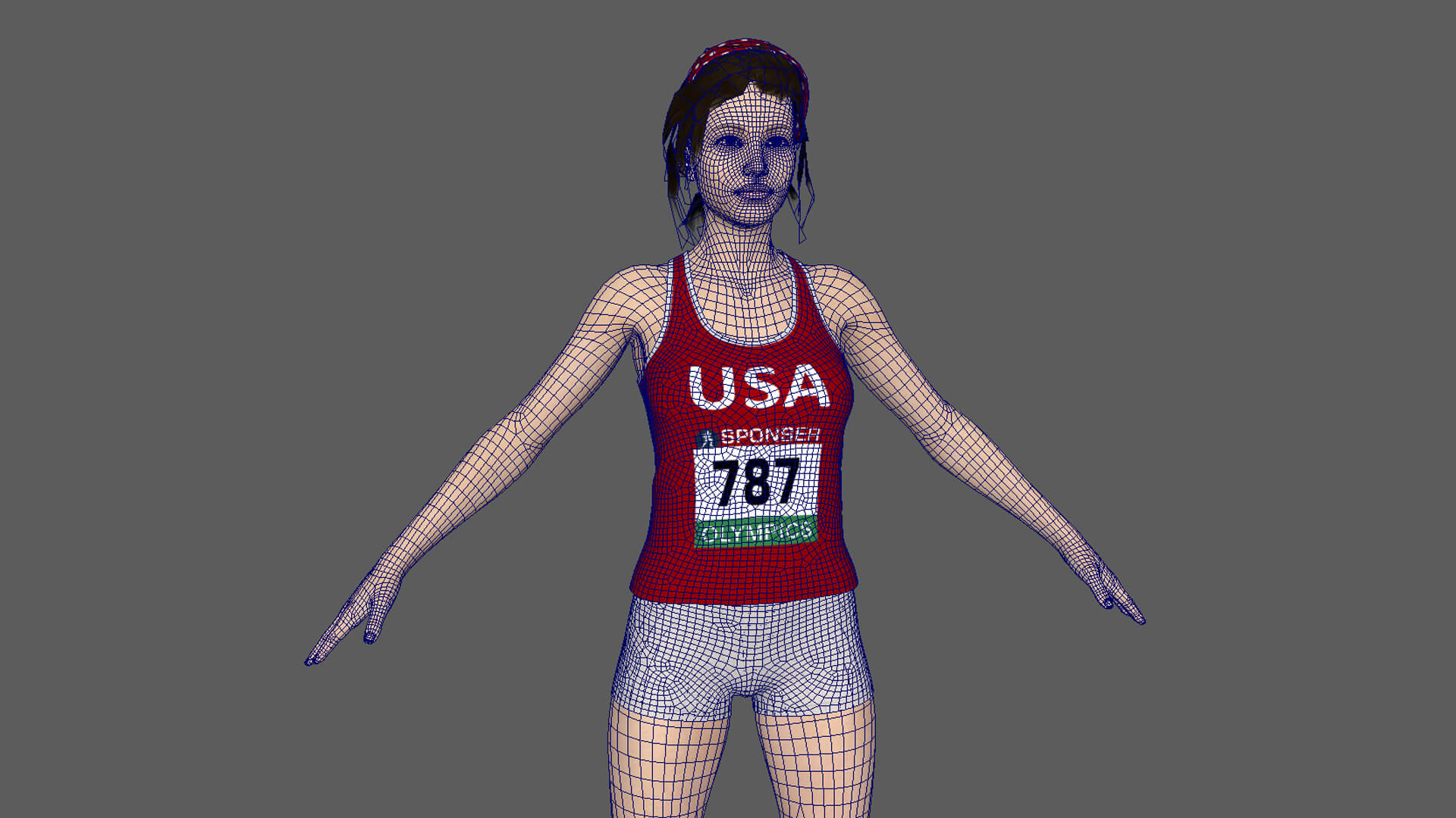 Female Athlete Runner - 3D Model by Trish