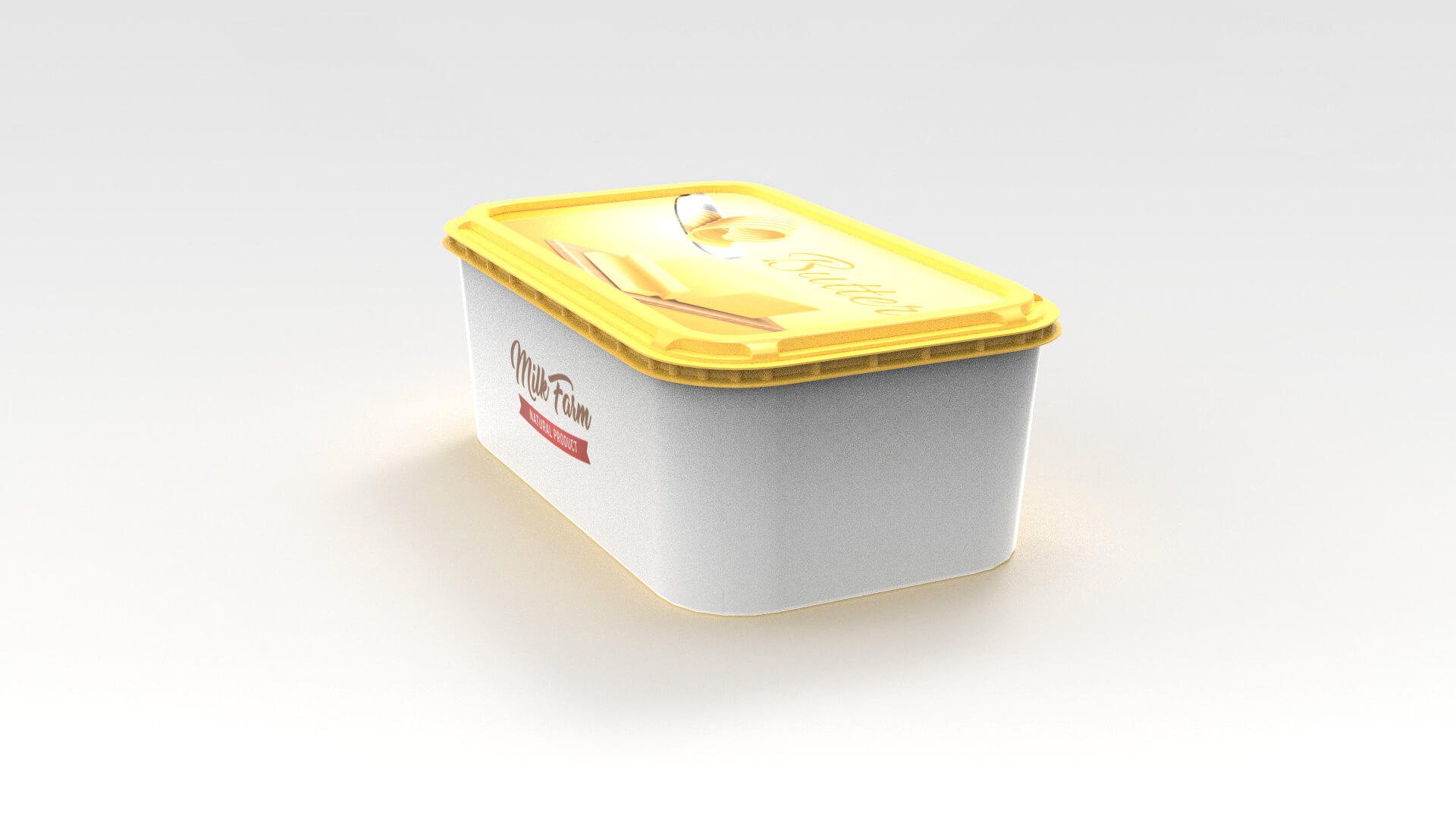 Margarine Container - 3D Model by Trish