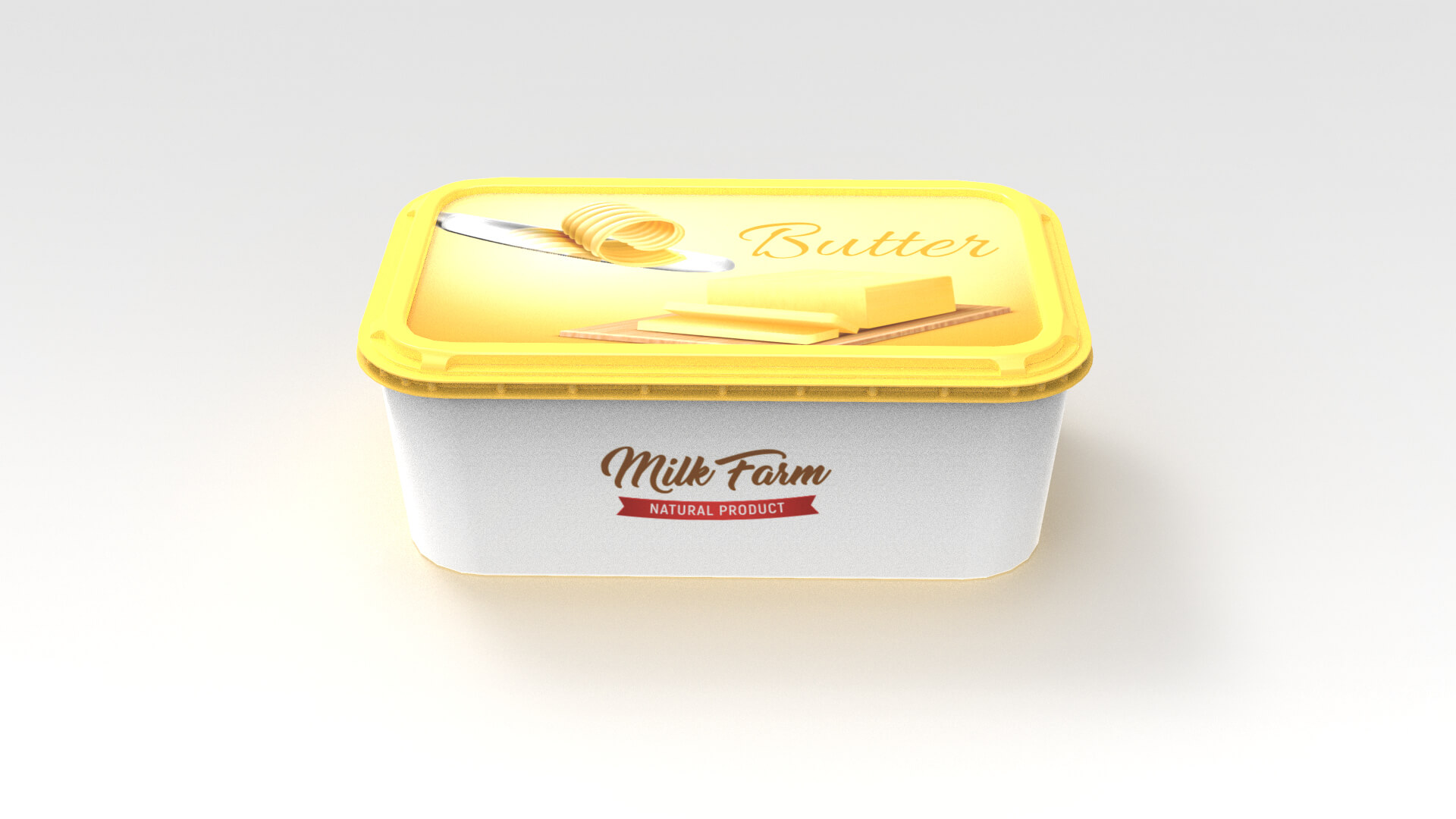 Margarine Container - 3D Model by Trish